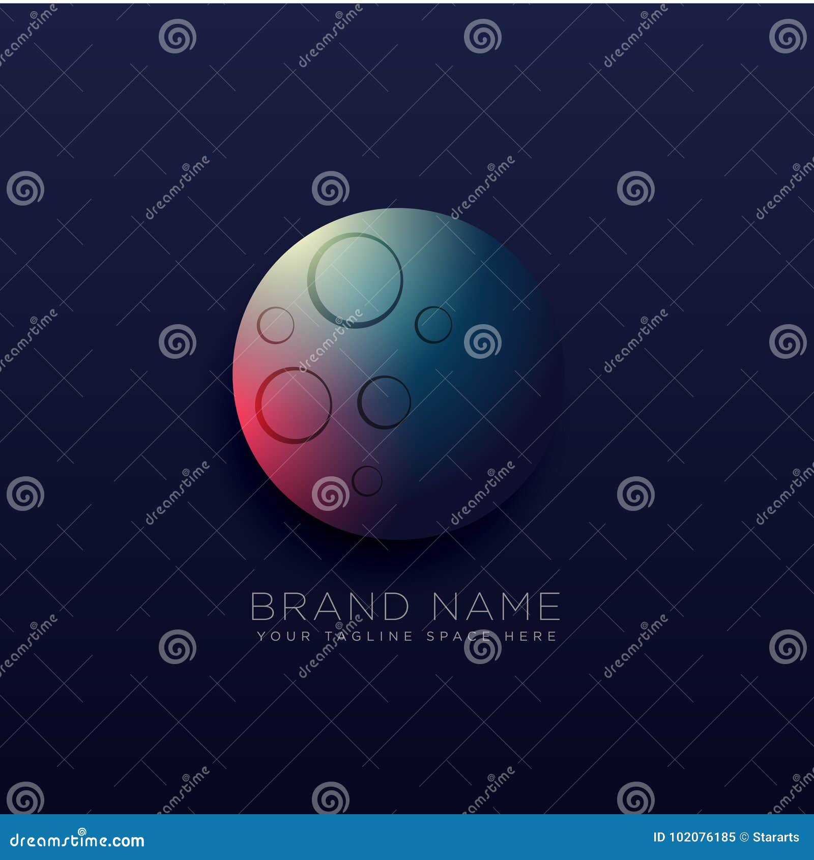 Planet Logo Design with Light Effect Stock Vector - Illustration of ...