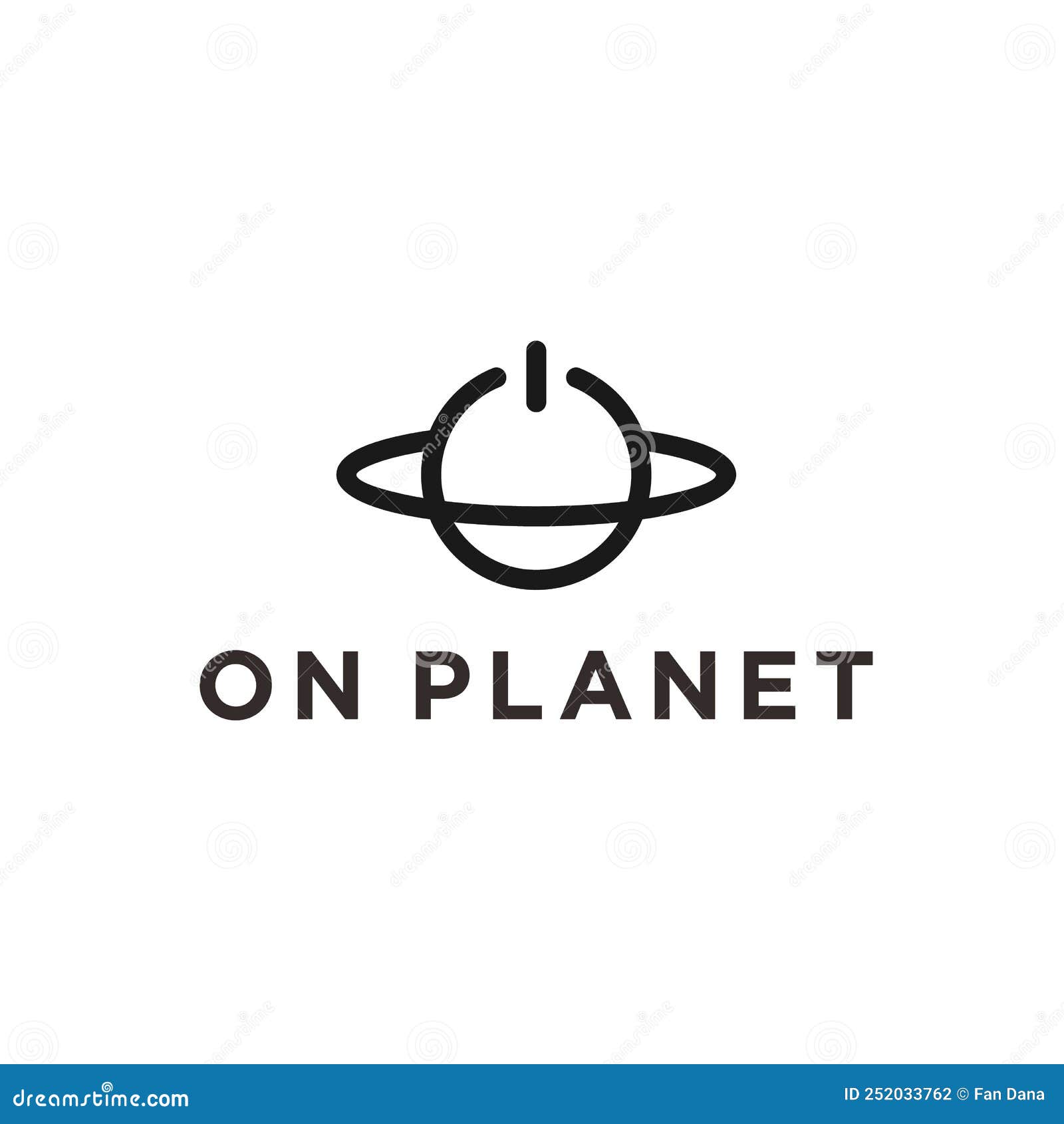 On Planet Logo Design Vector Illustration Stock Vector - Illustration ...