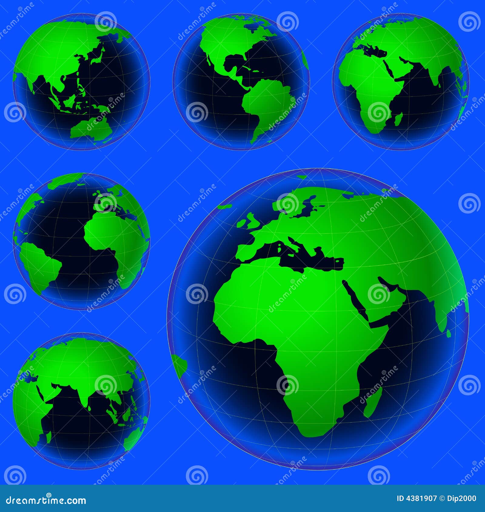 Planet map stock vector. Illustration of australia, pacific - 4381907