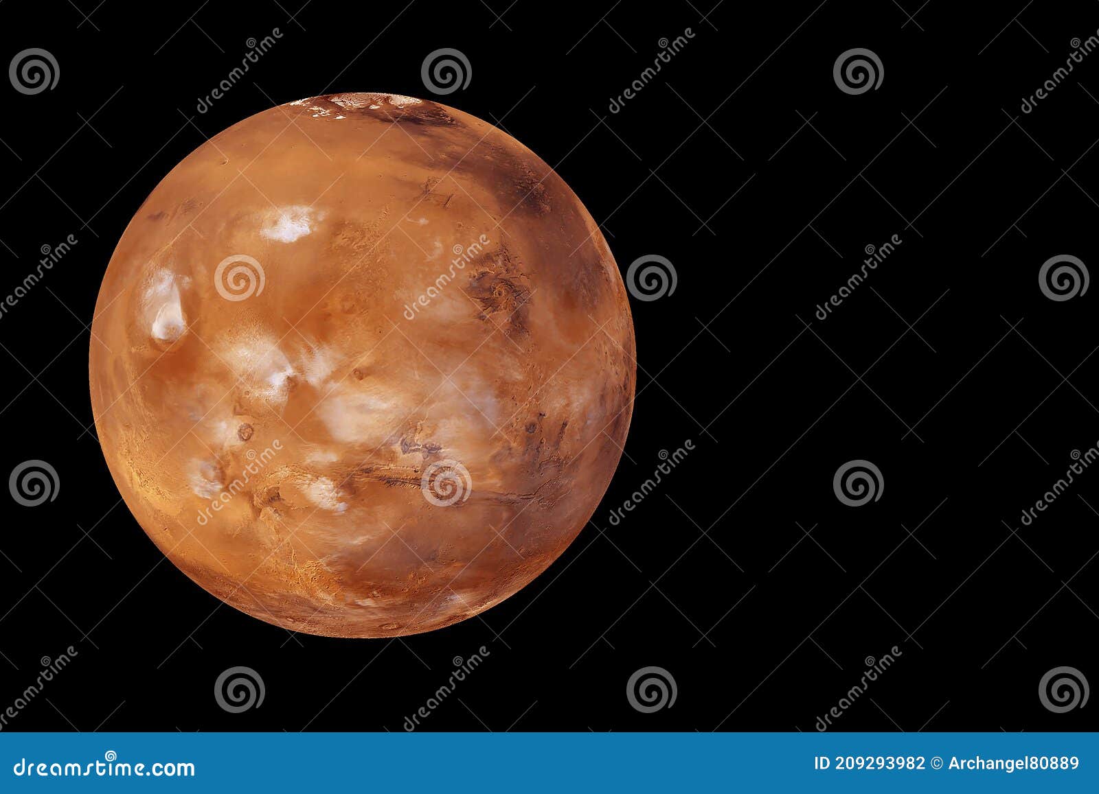 Planet Mars on a Black Background. Elements of this Image Were ...