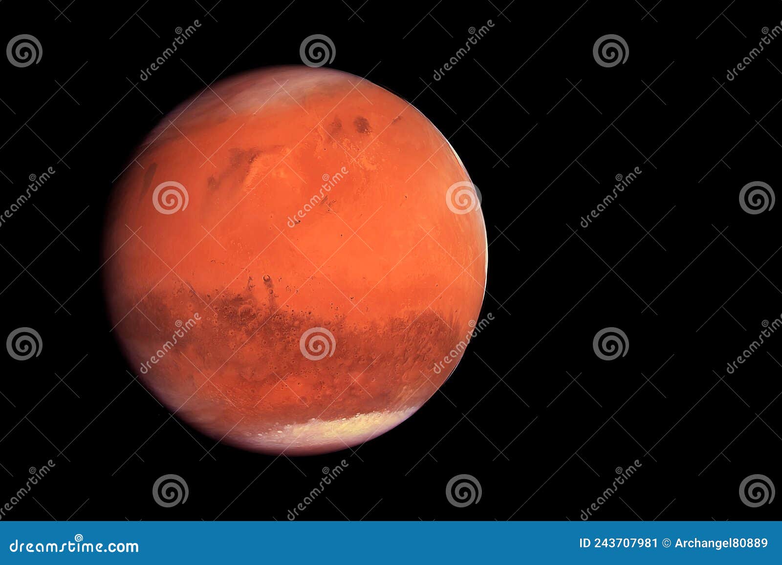 Planet Mars, on a Dark Background. Elements of this Image Furnished by ...
