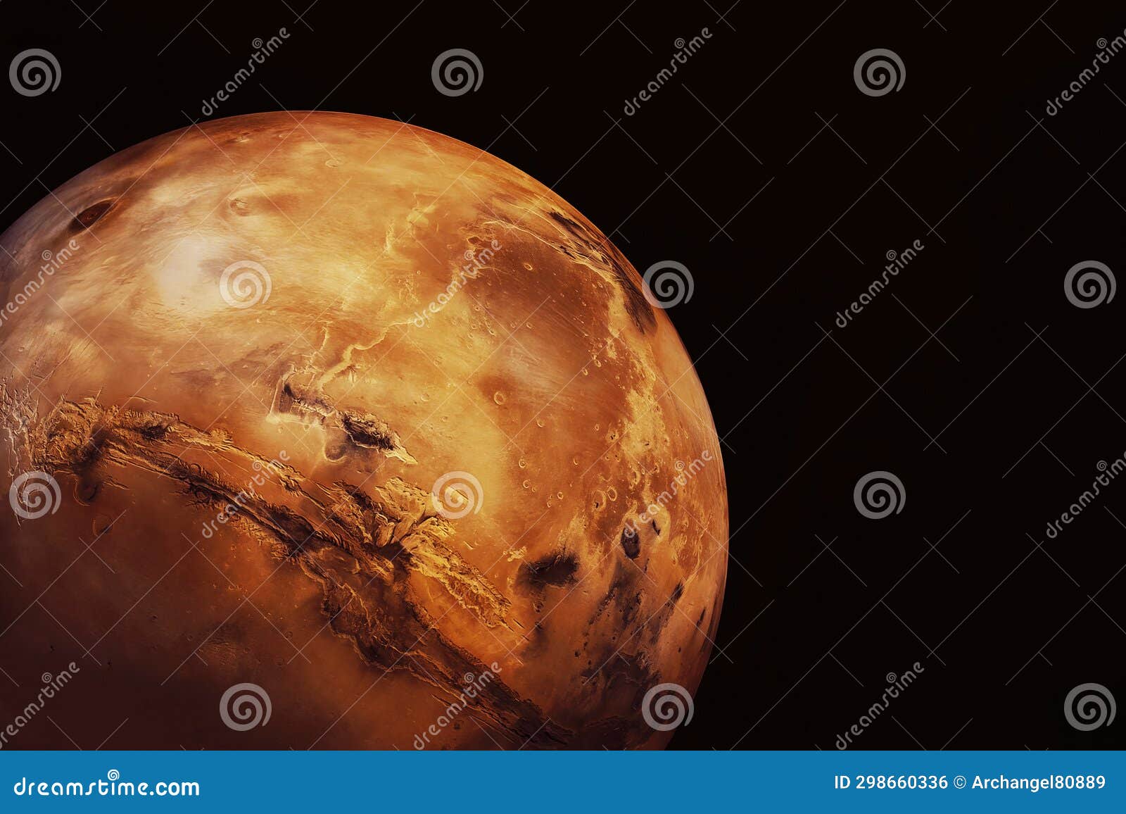 Planet Mars on a Dark Background. Elements of this Image Furnished by ...
