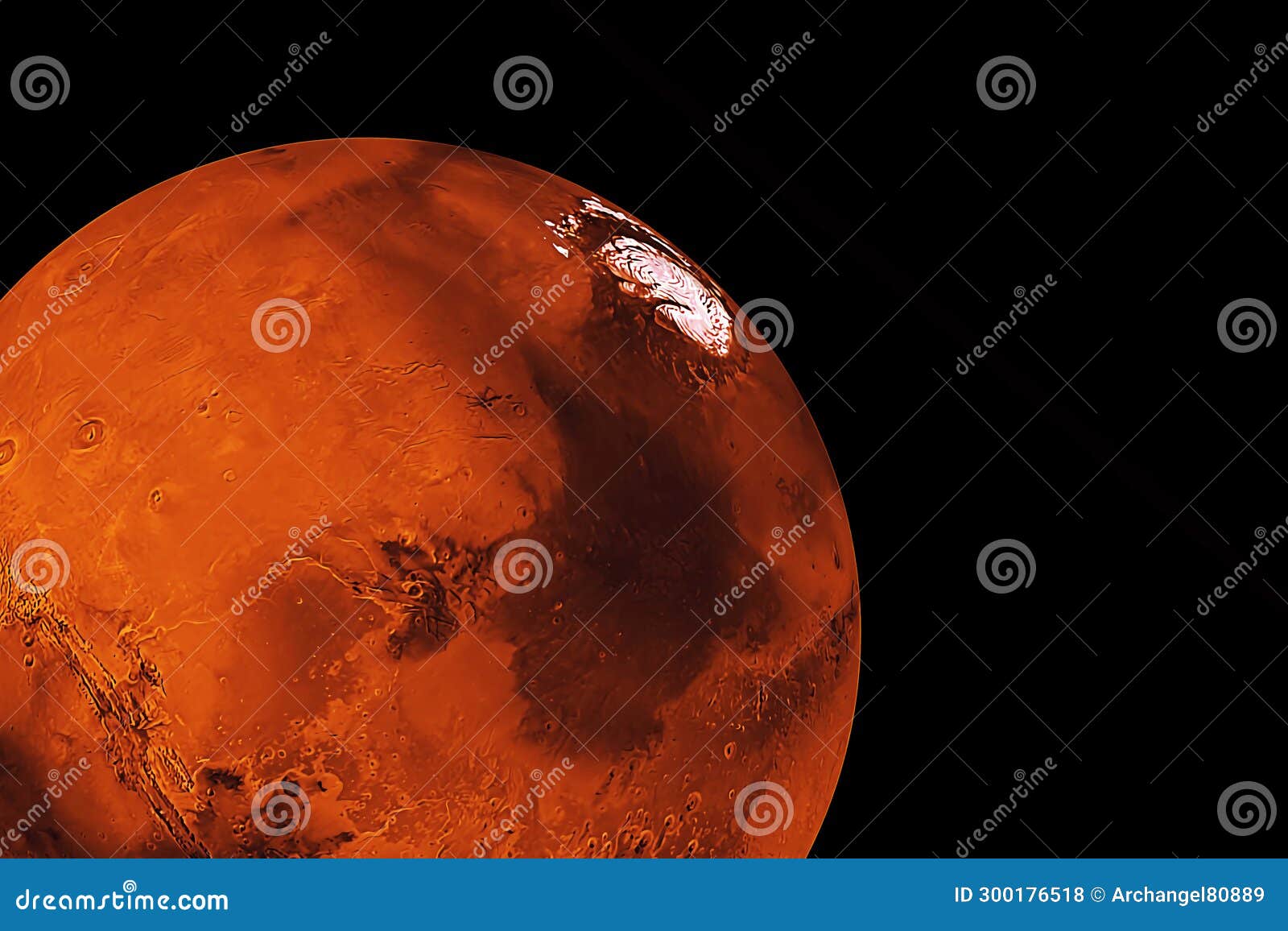 Planet Mars on a Dark Background. Elements of this Image Furnished by ...