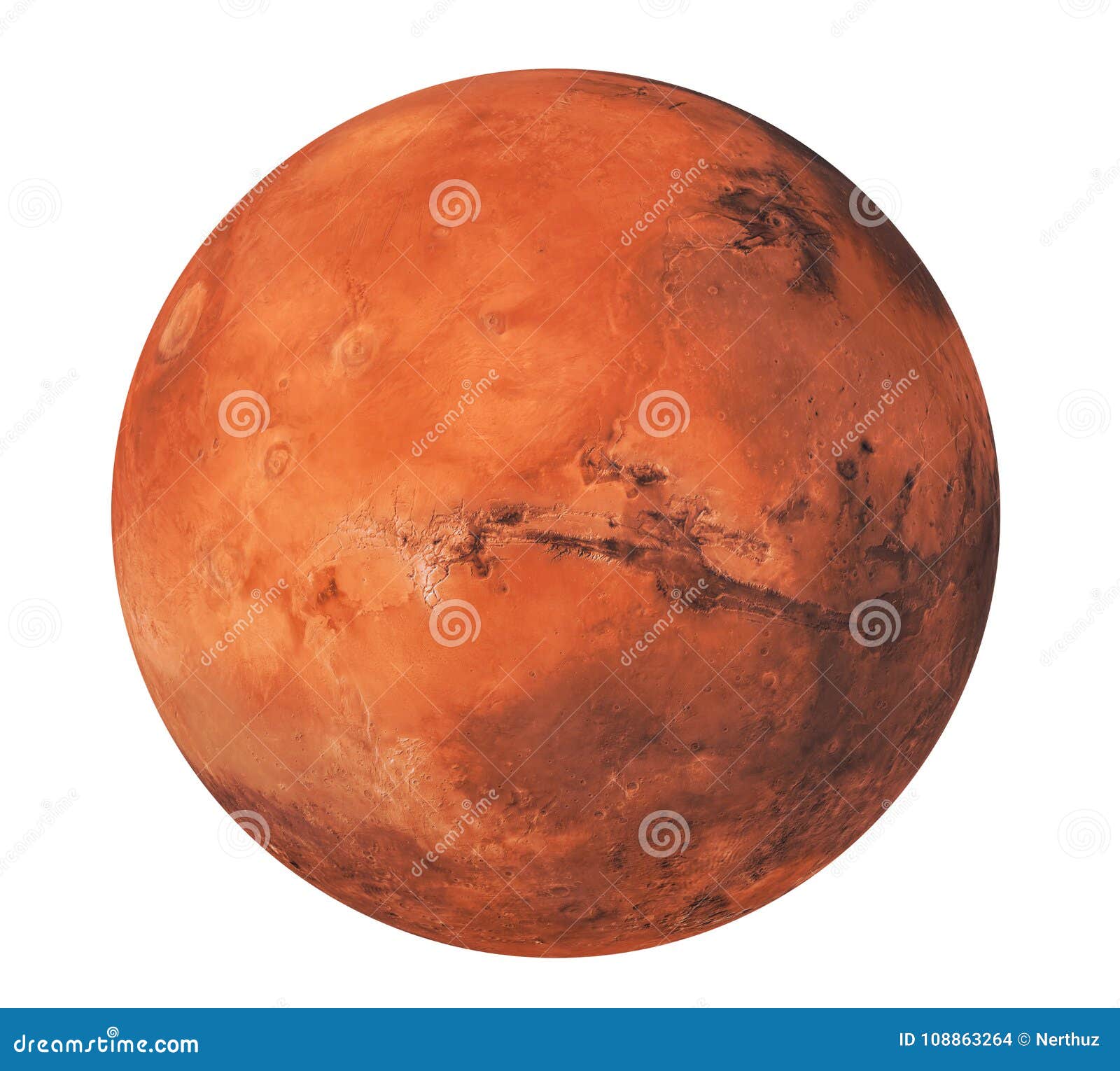 Planet Mars Isolated Elements of this Image Furnished by NASA Stock ...