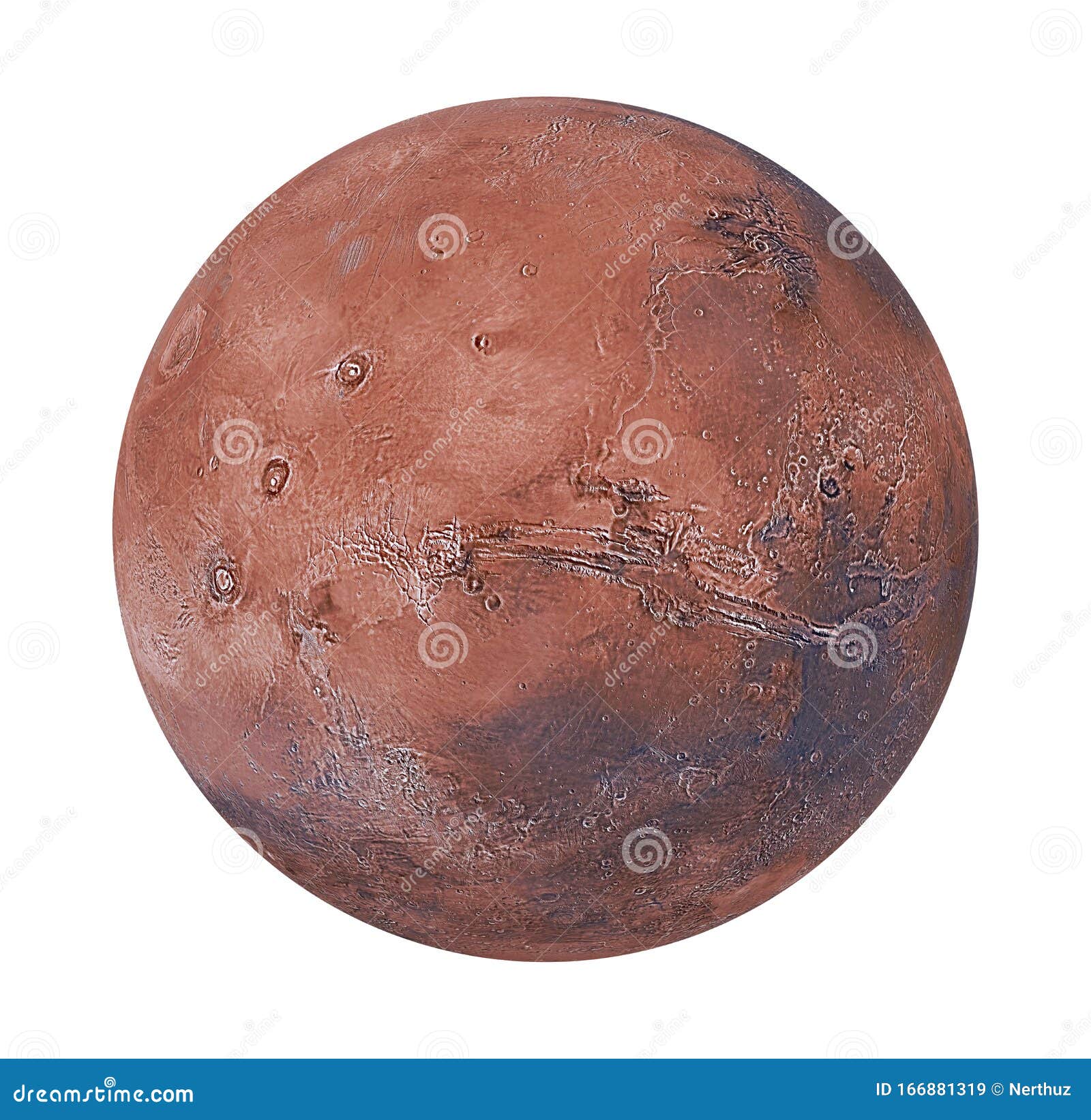 Planet Mars Isolated stock illustration. Illustration of longitude ...