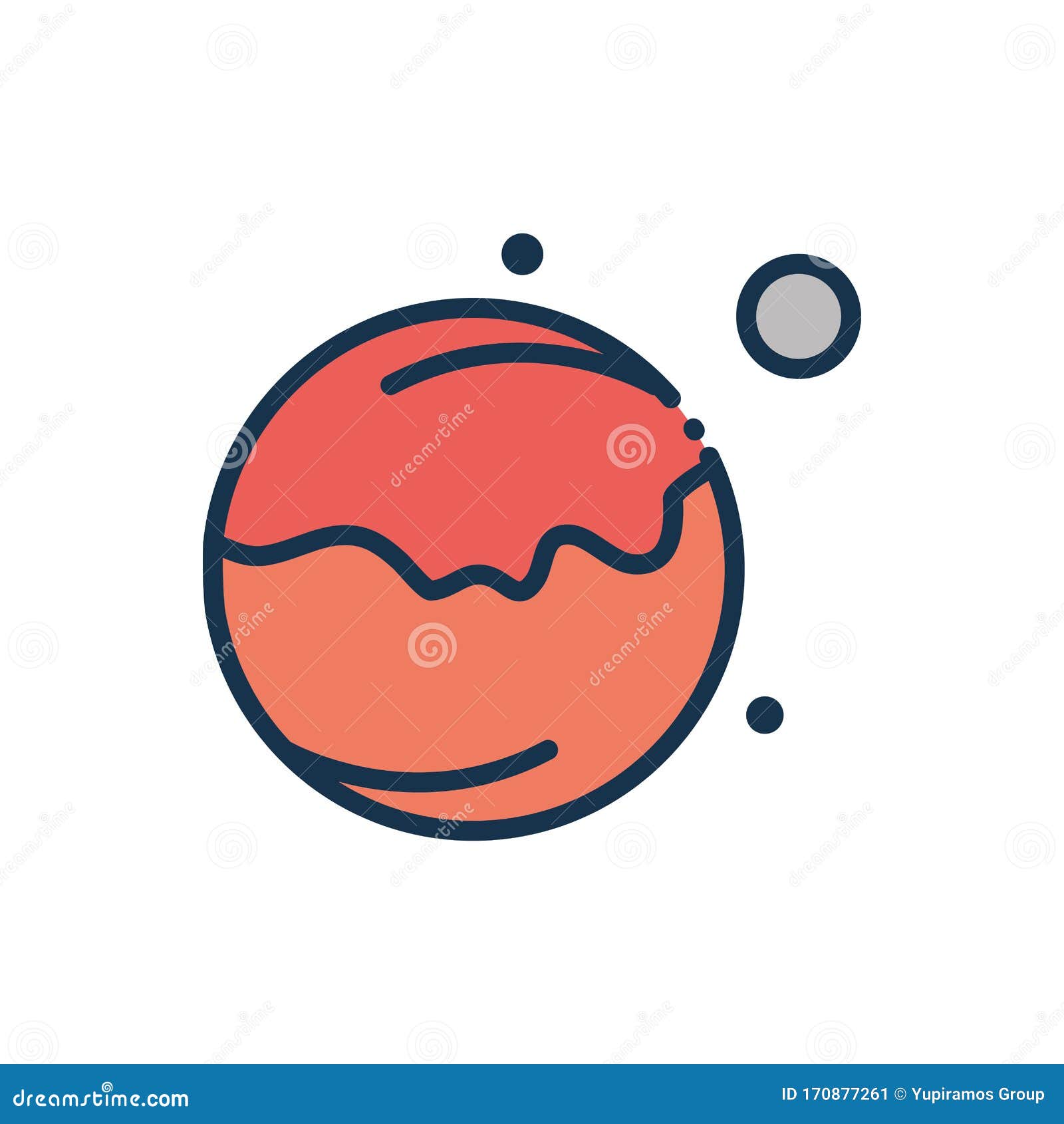 Planet Mars Solar System Astronomy and Space Stock Vector ...