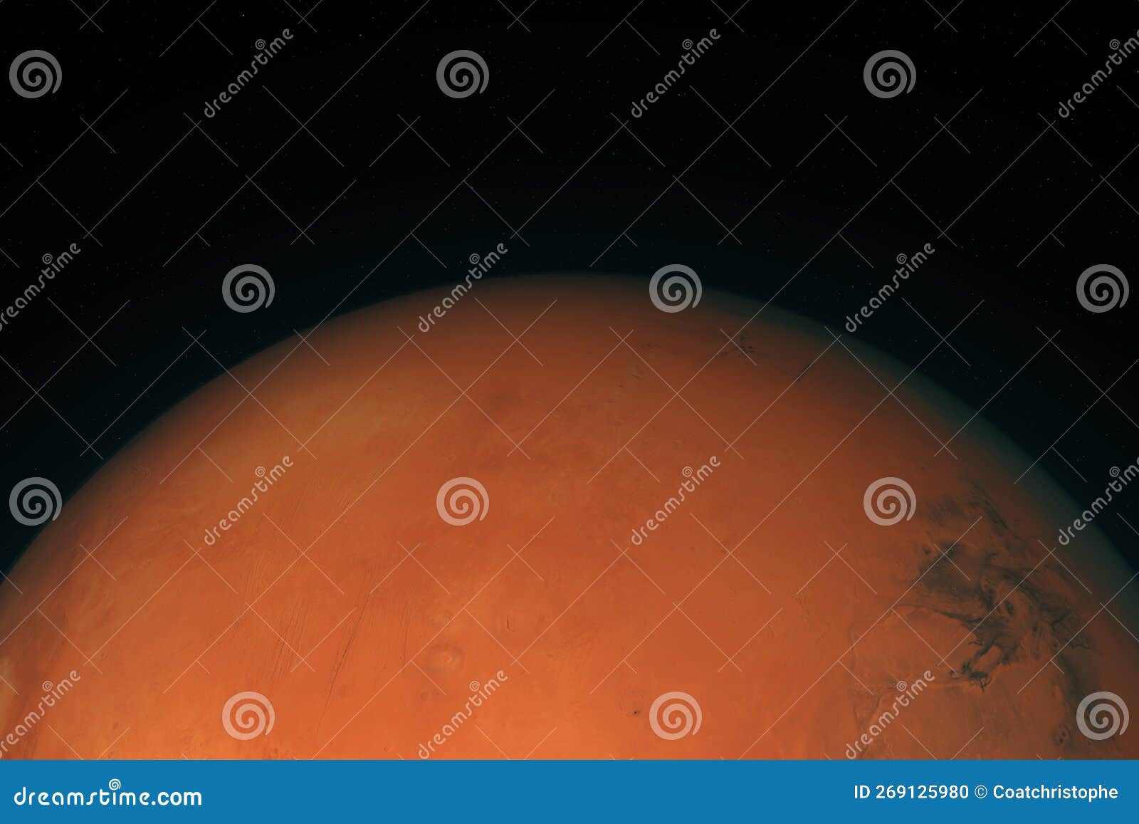 Planet Mars - Solar System stock illustration. Illustration of nature ...