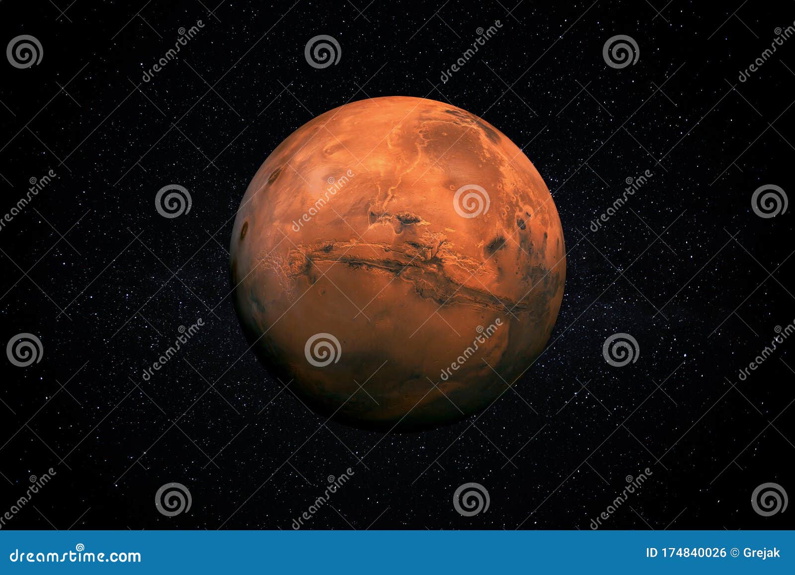 Planet mars in space stock photo. Image of background - 174840026