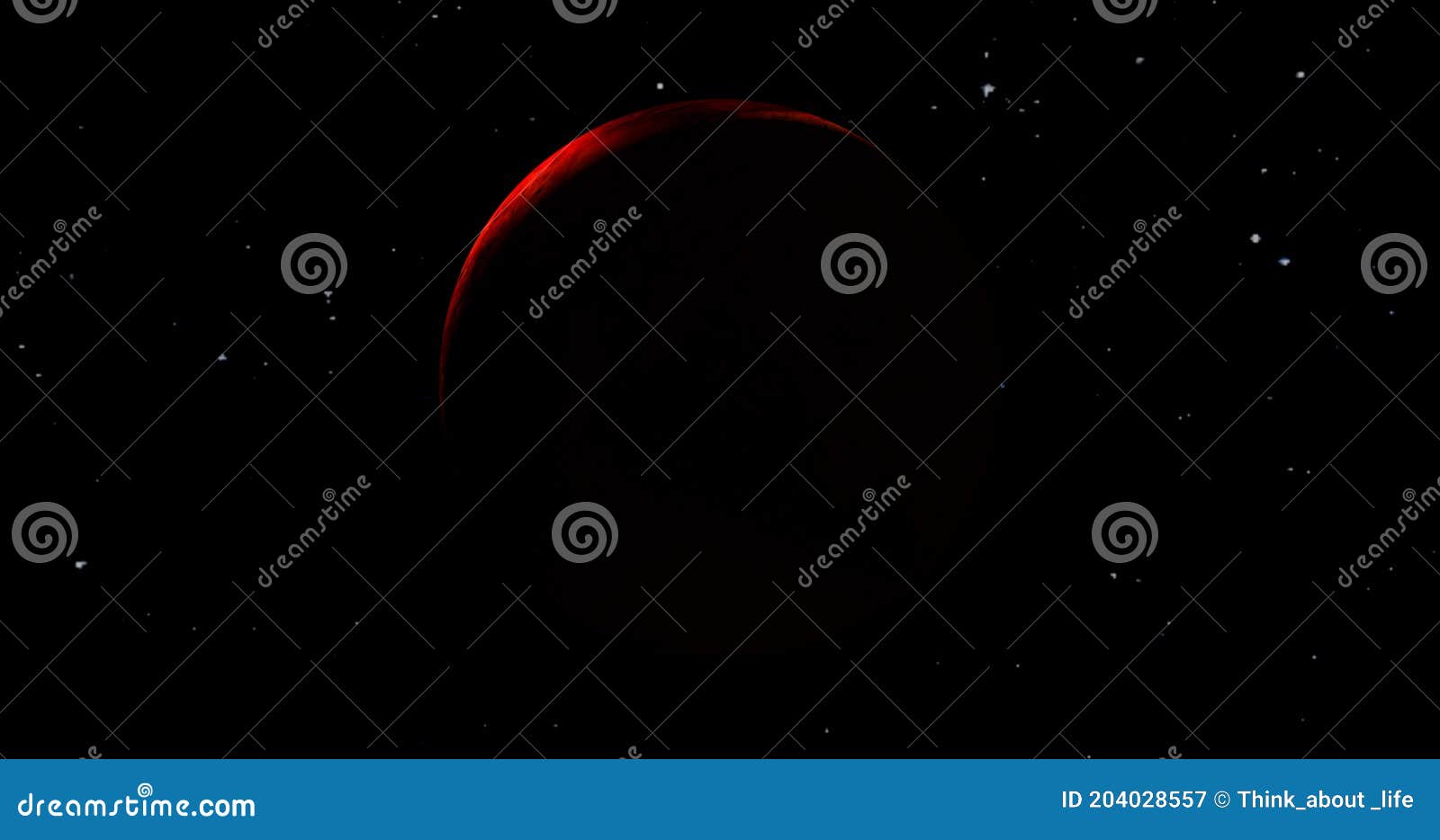Planet Mars Sun Rise Isolate on Dark. Front View of Mars Planet from 3d ...