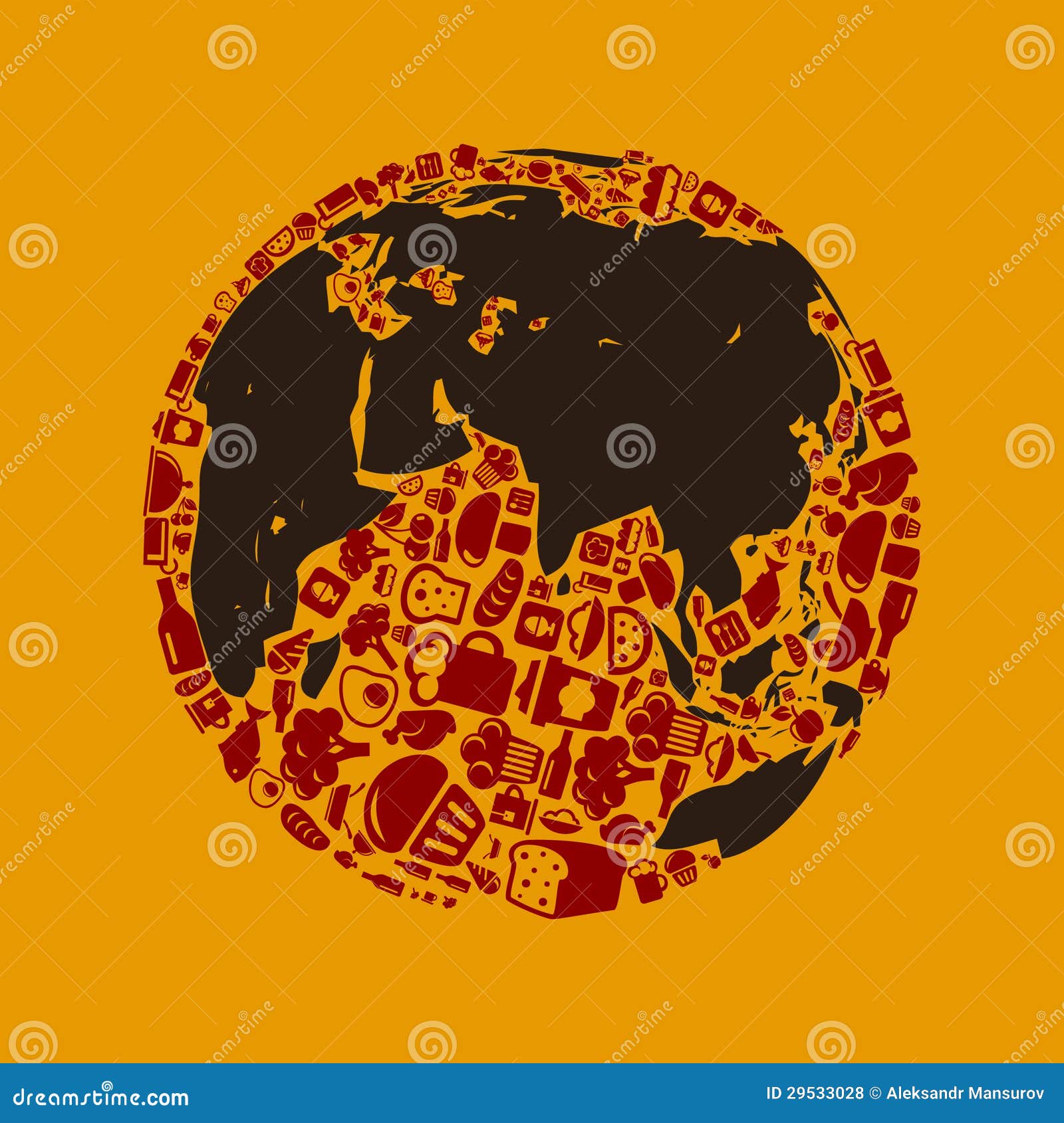 Planet meal stock vector. Illustration of abstraction - 29533028