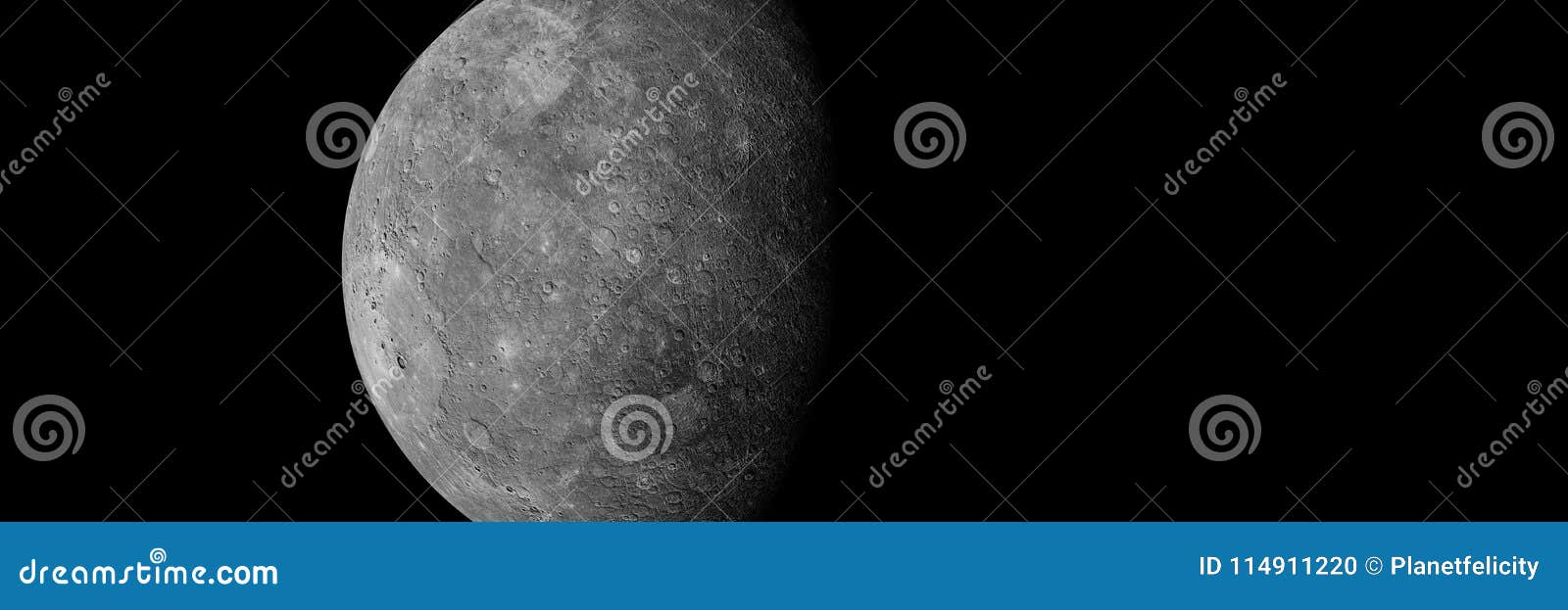Planet Mercury Background Banner Stock Illustration - Illustration of ...