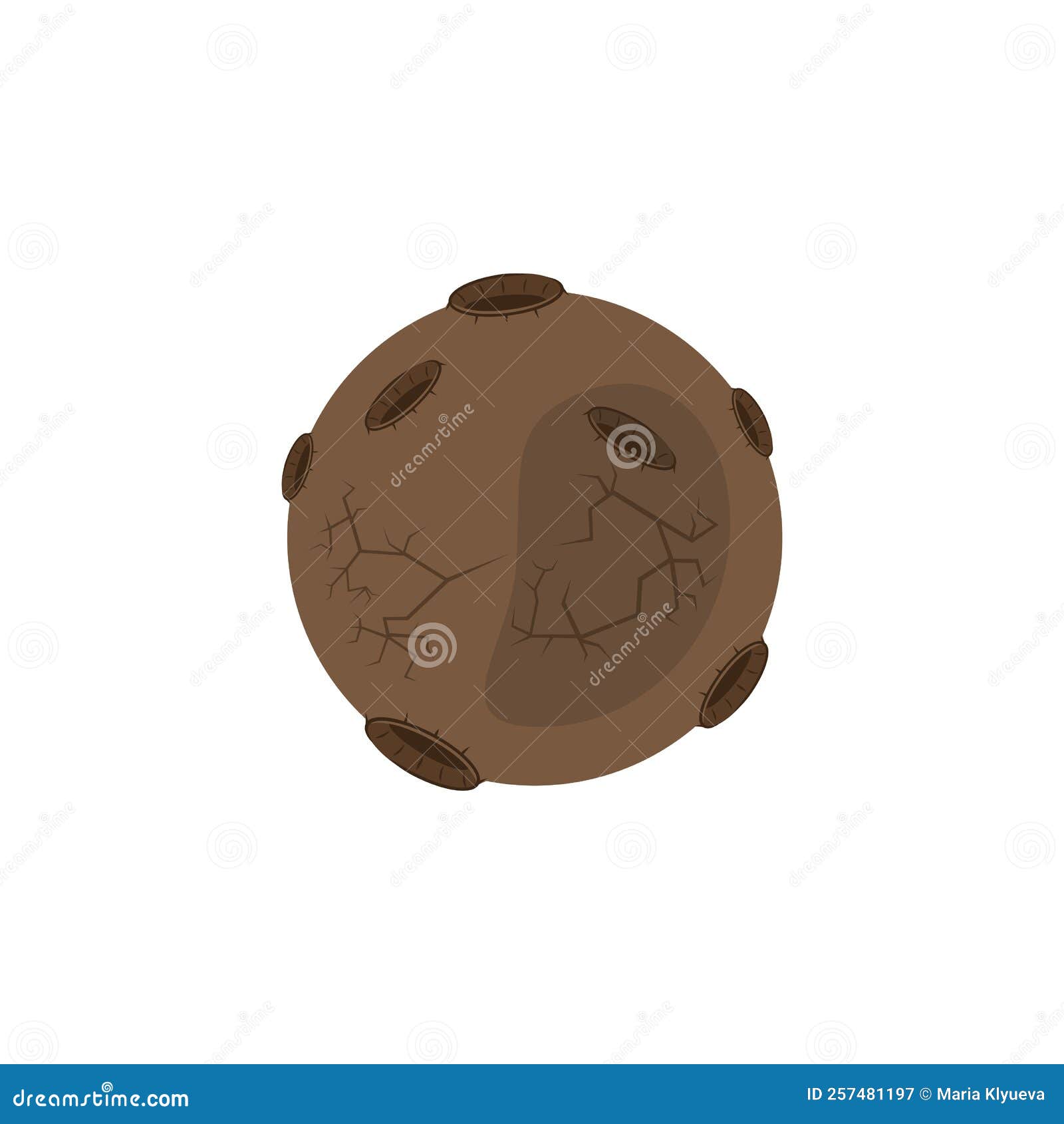 Planet Mercury in 2d Flat Style. Vector Stock Vector - Illustration of ...