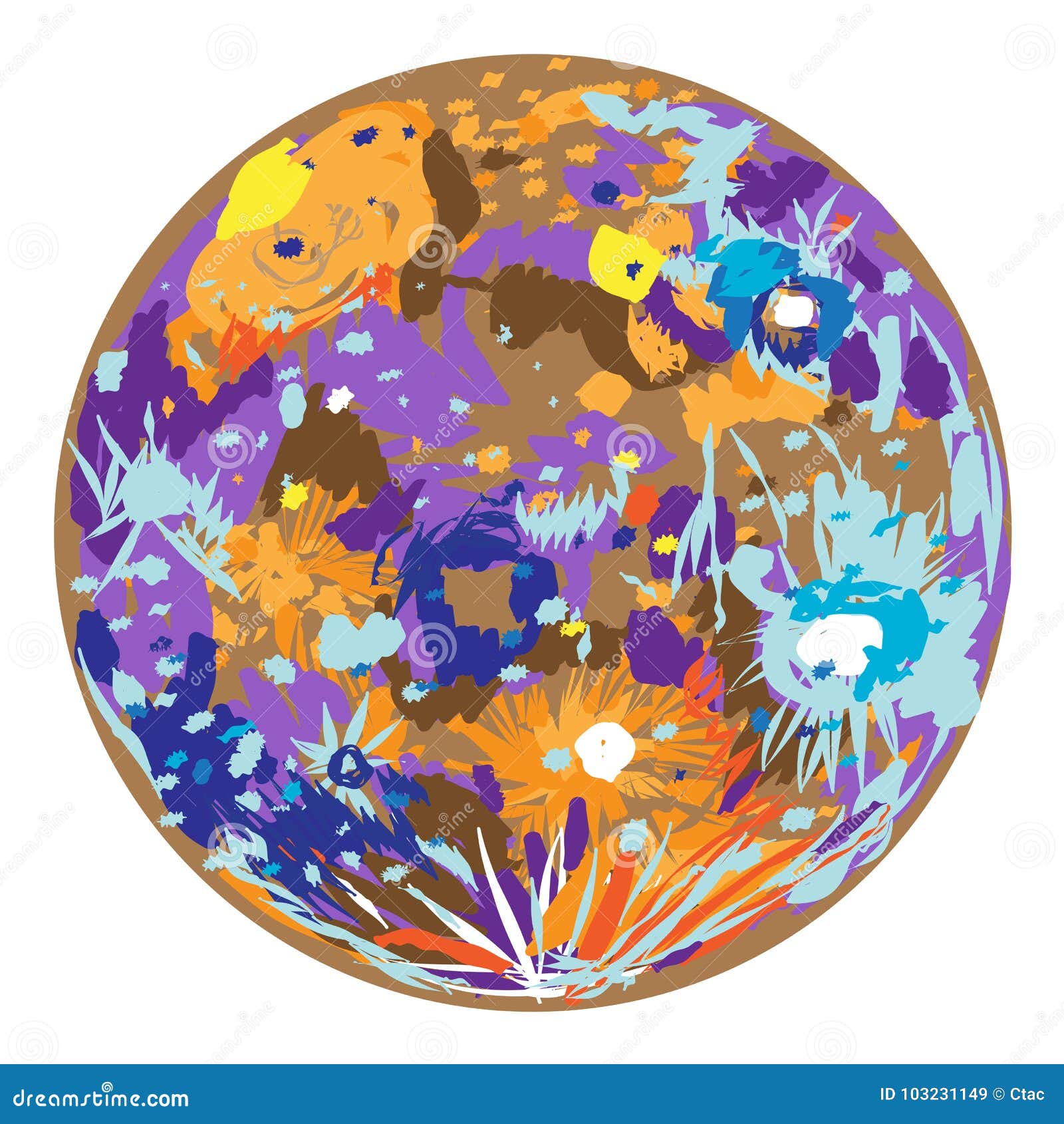 Mercury planet doodle stock illustration. Illustration of solar - 103231149