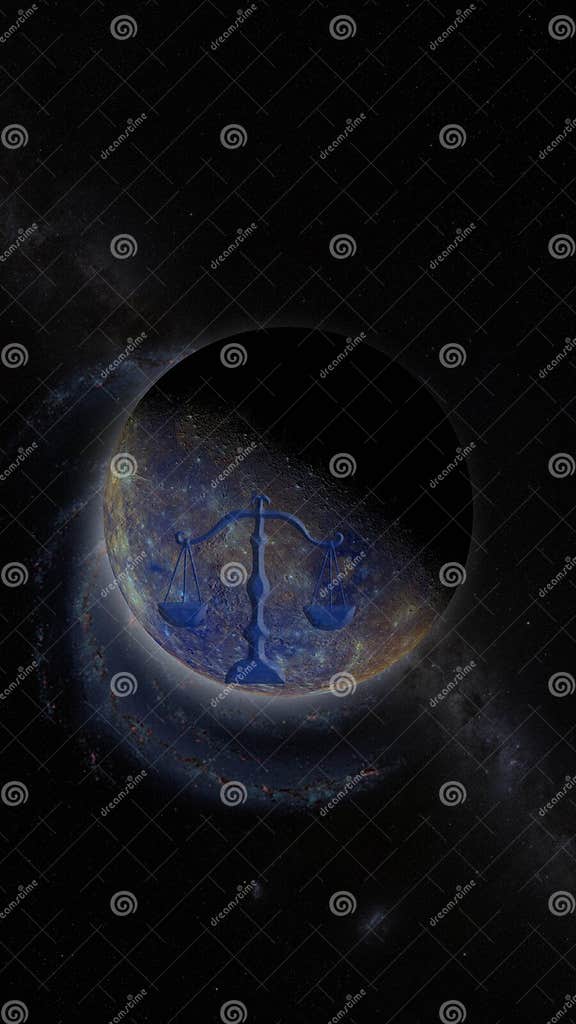 Planet Mercury Enters Retrograde in Libra Stock Illustration ... Planet Mercury Enters Retrograde in Libra Stock Illustration ...