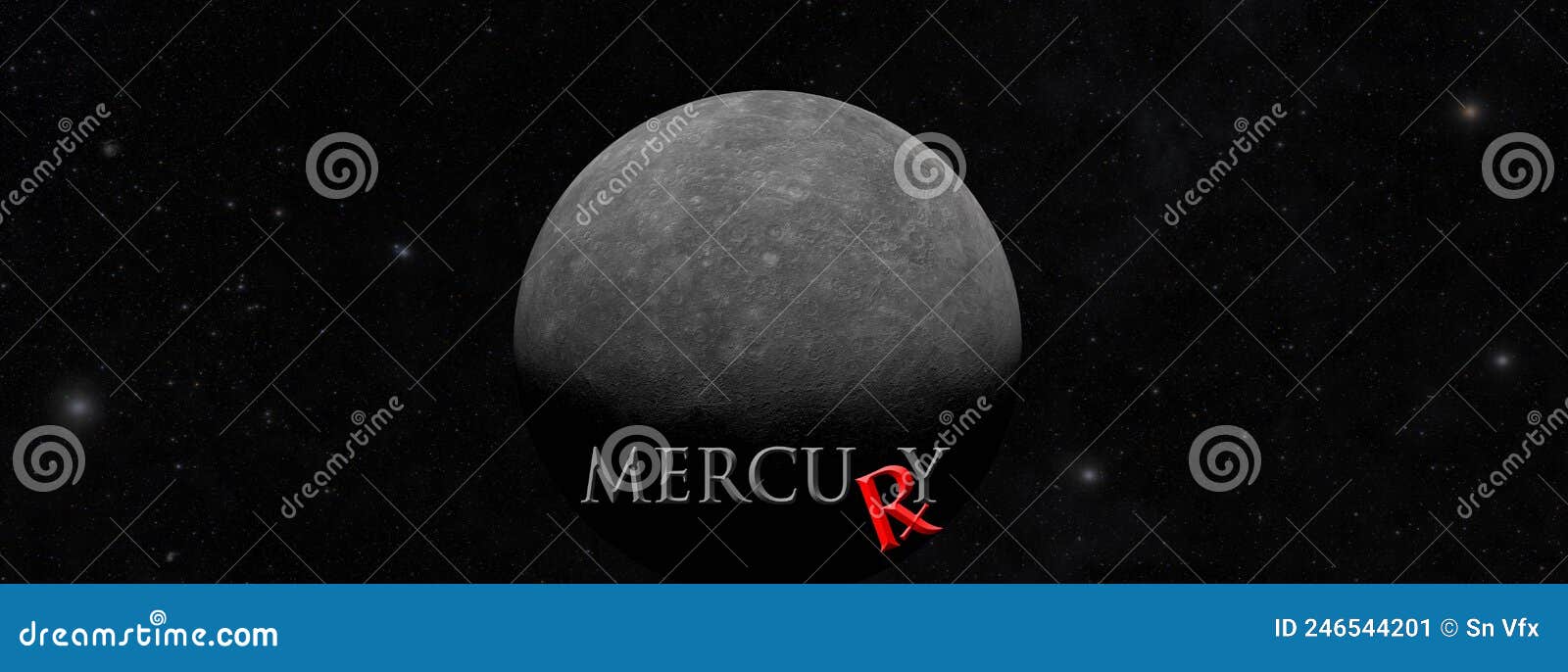Planet Mercury Enters Retrograde Motion Stock Illustration ...