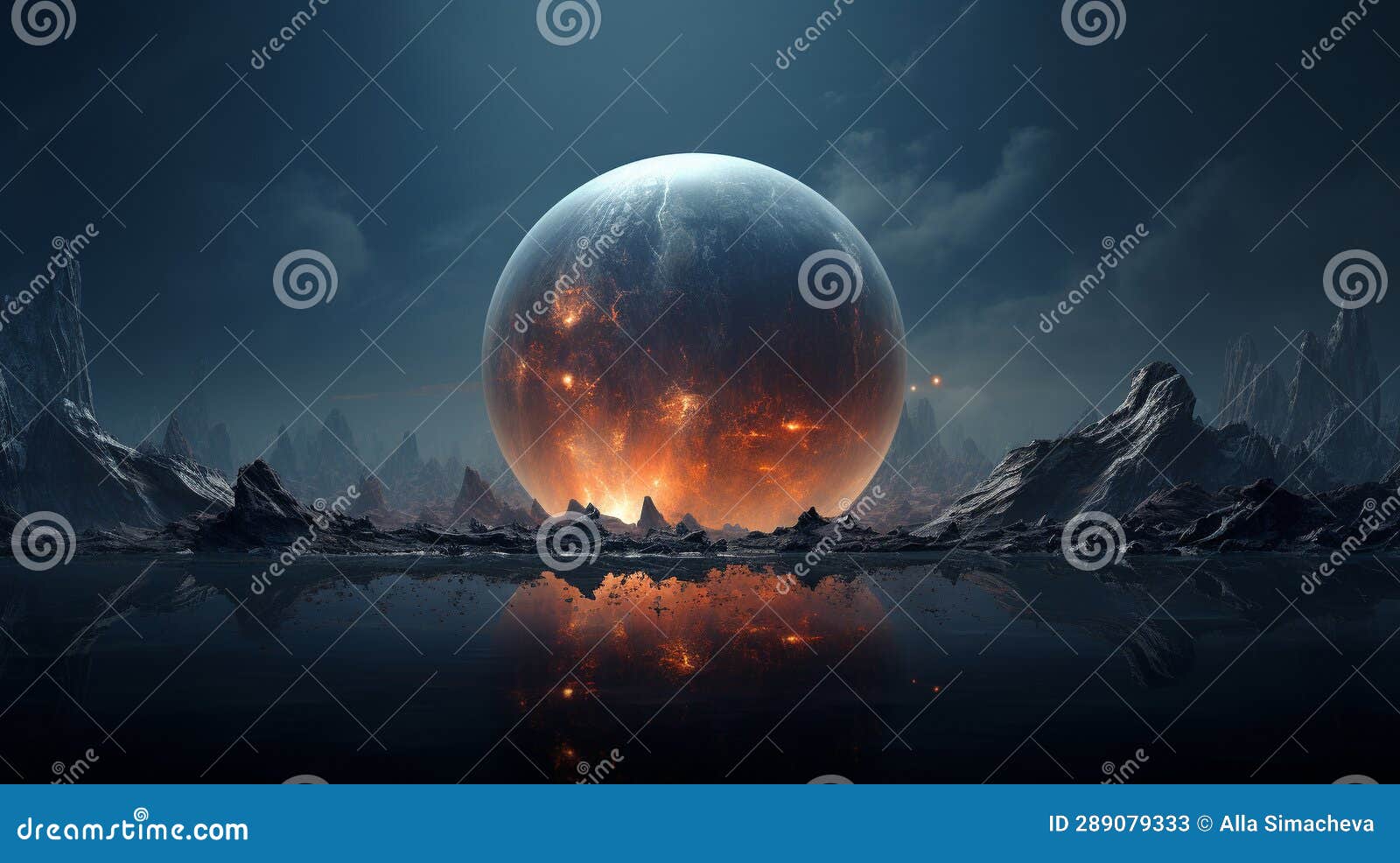 The Planet Mercury. Generative Ai Stock Image - Image of science, light ...