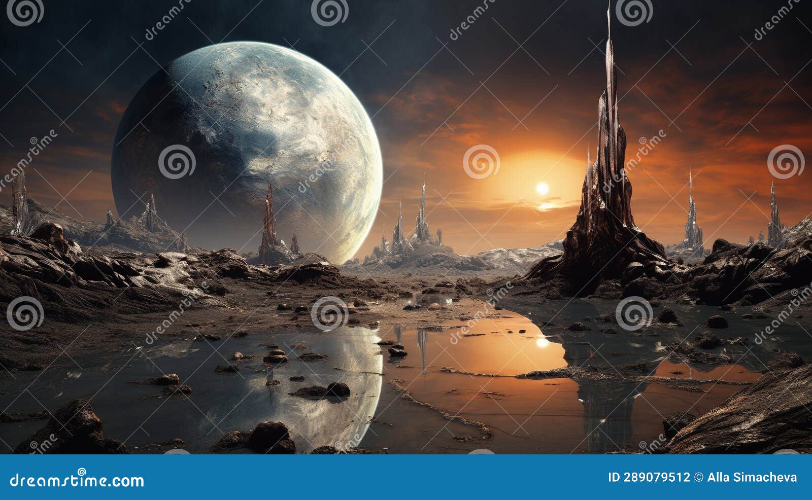 The Planet Mercury. Generative Ai Stock Photo - Image of satellite ...
