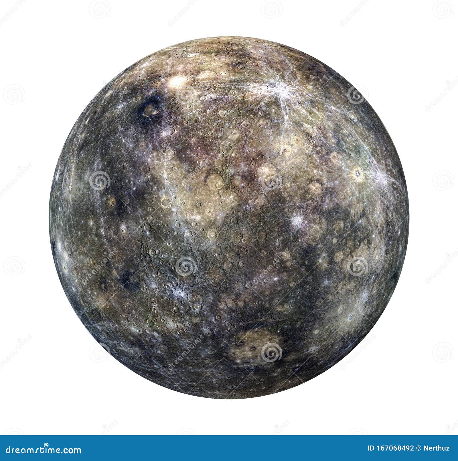 Planet Mercury Isolated stock illustration. Illustration of atmosphere ...