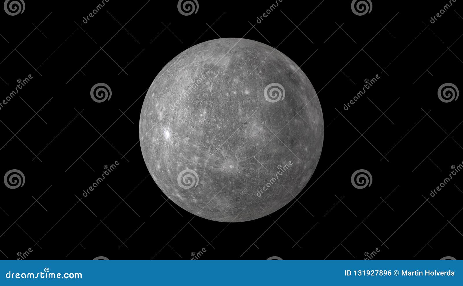 Planet Mercury in Space Background Single Stock Illustration ...