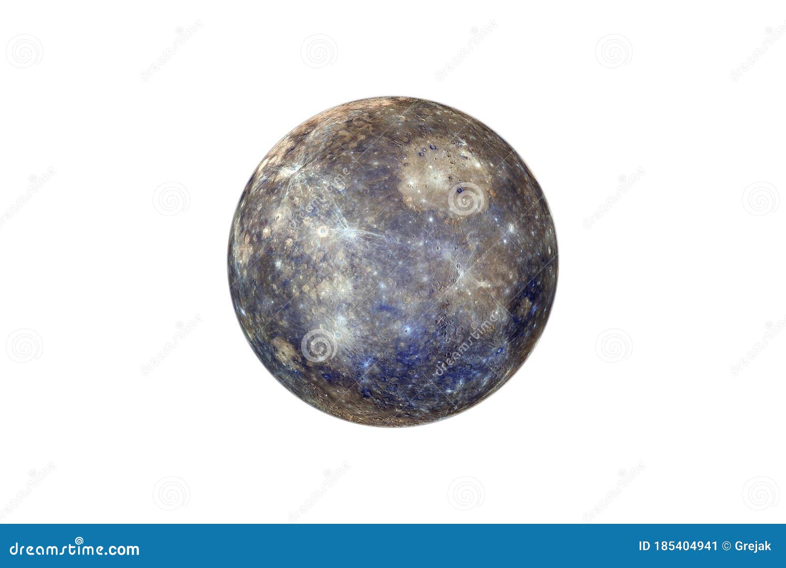 Planet Mercury in space stock image. Image of milkyway - 185404941