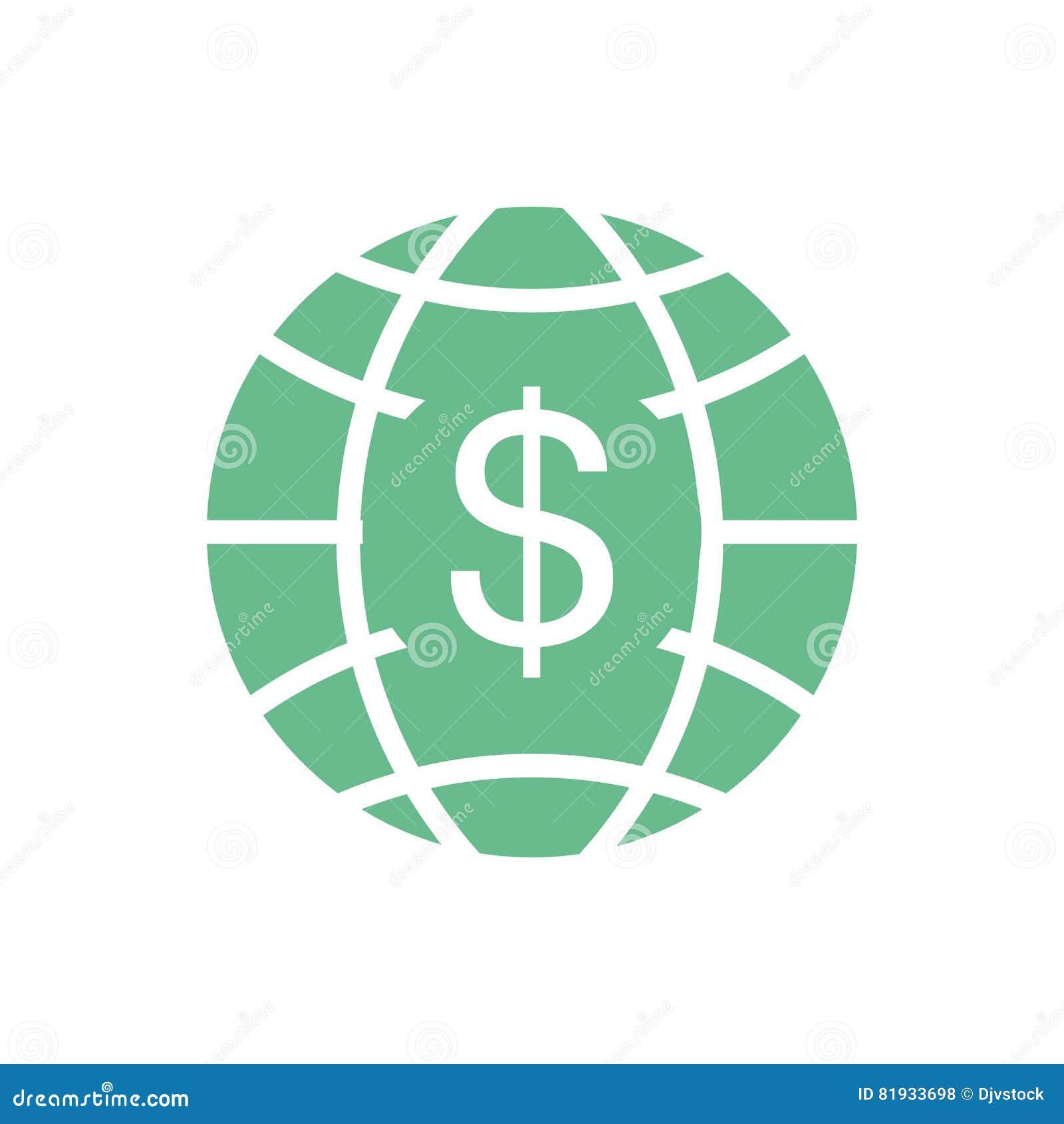 Planet with money symbol stock vector. Illustration of wealth - 81933698