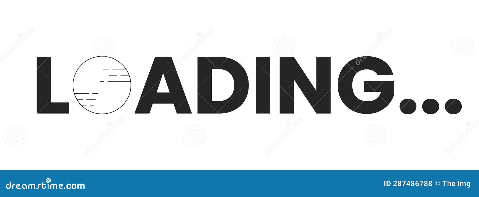 Planet Monochrome Loading Text Stock Vector - Illustration of sphere ...