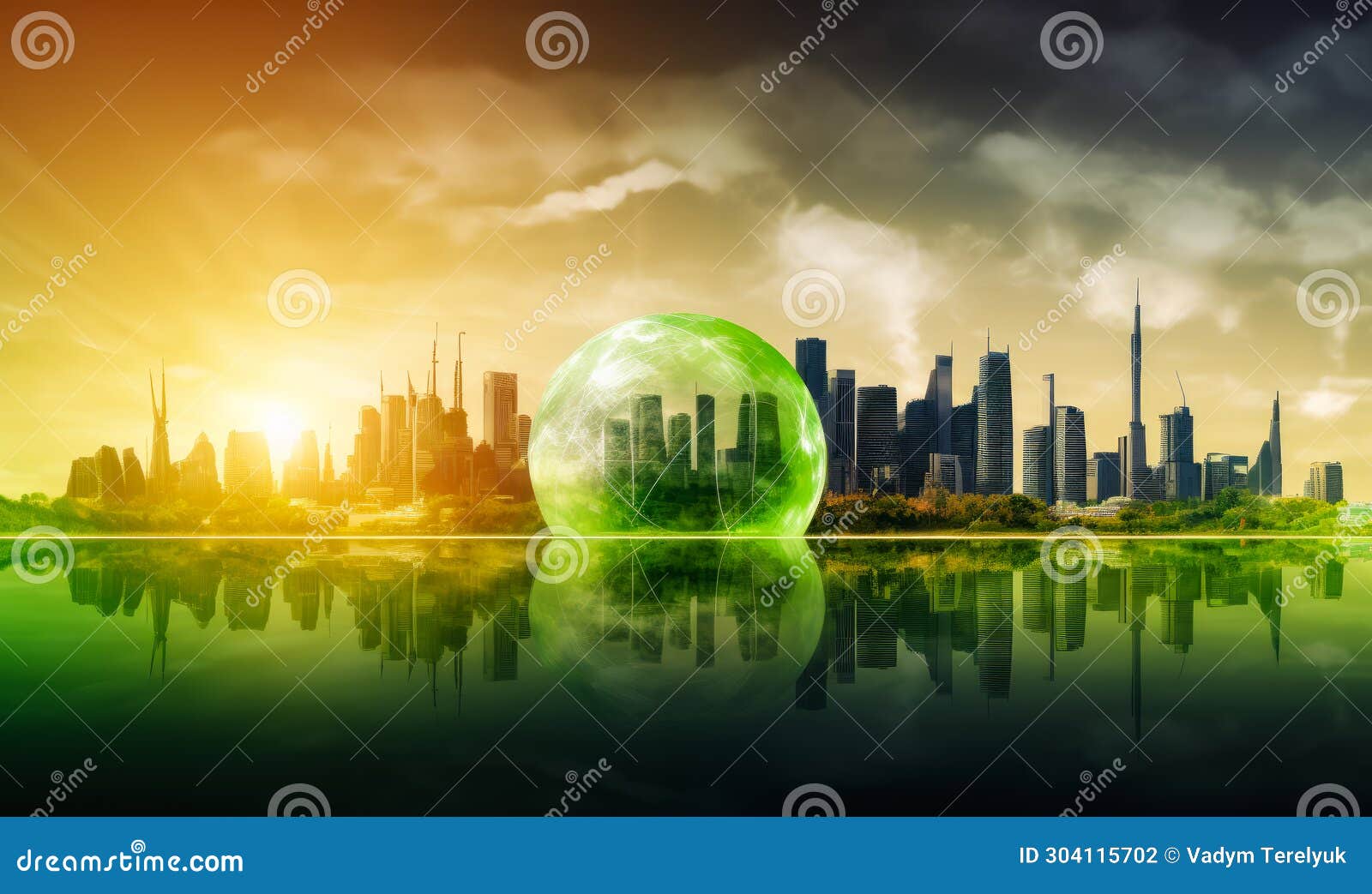 Planet Nature Sherical View. Small Sphere of Earth Illustration ...