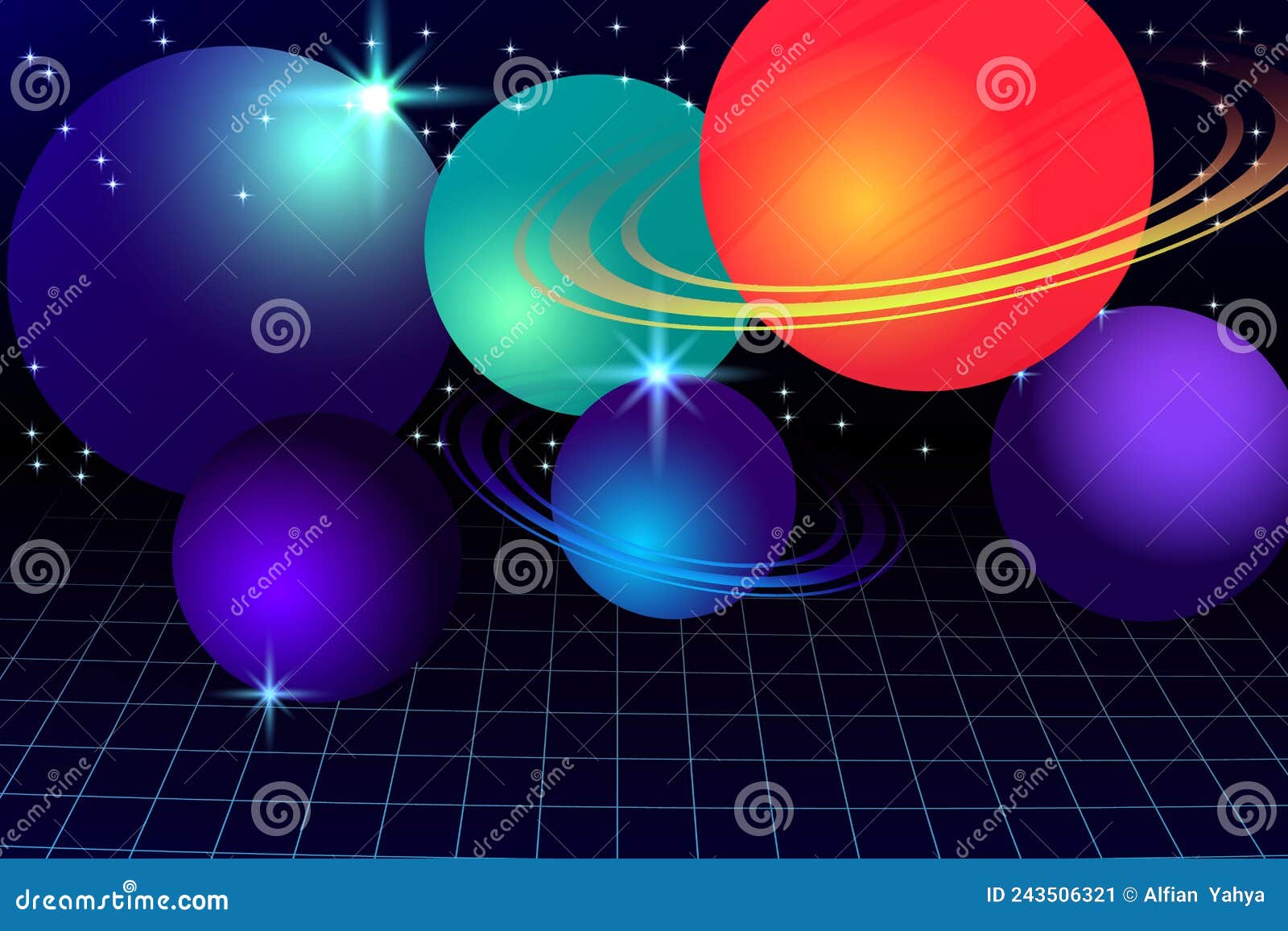 Abstract Geometric Planet Shape Background Design Stock Vector ...