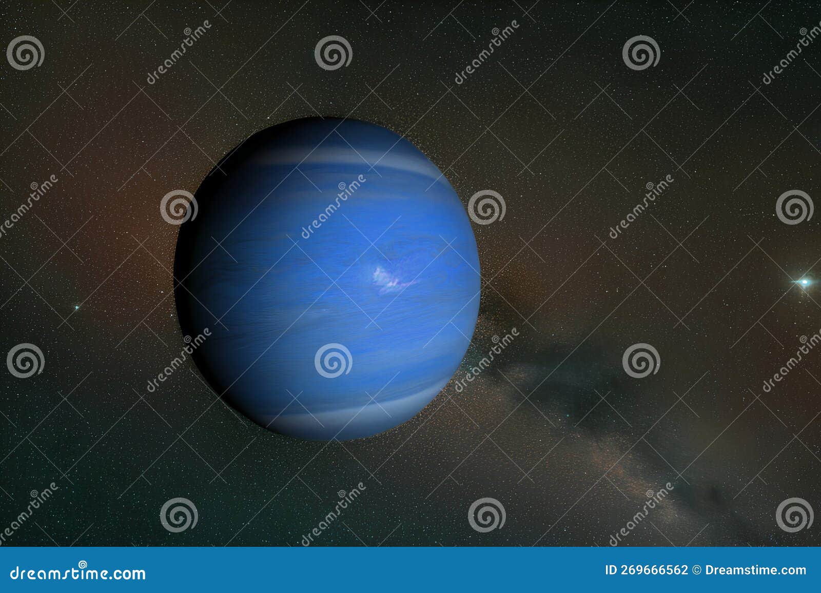 Planet Neptune. Background Full of Stars Stock Illustration ...