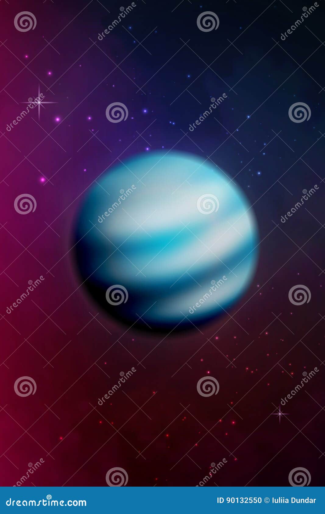Planet Neptune Background. Vector Stock Illustration - Illustration of ...
