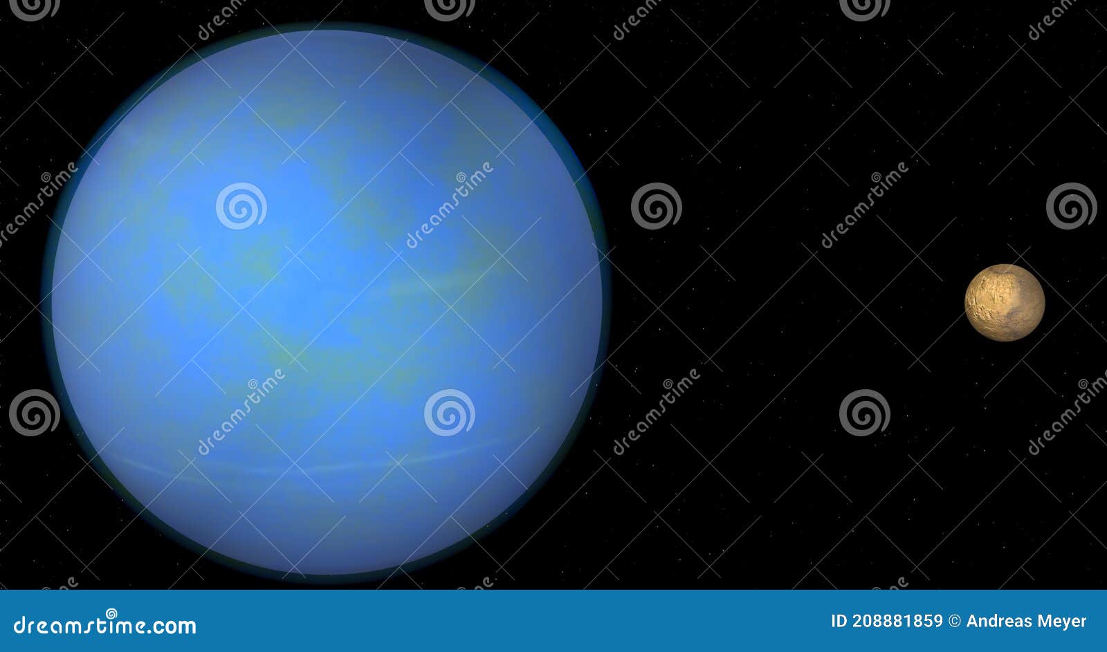 Planet Neptune Symbol. Neptune Sign. Abstract Night Sky Background ...