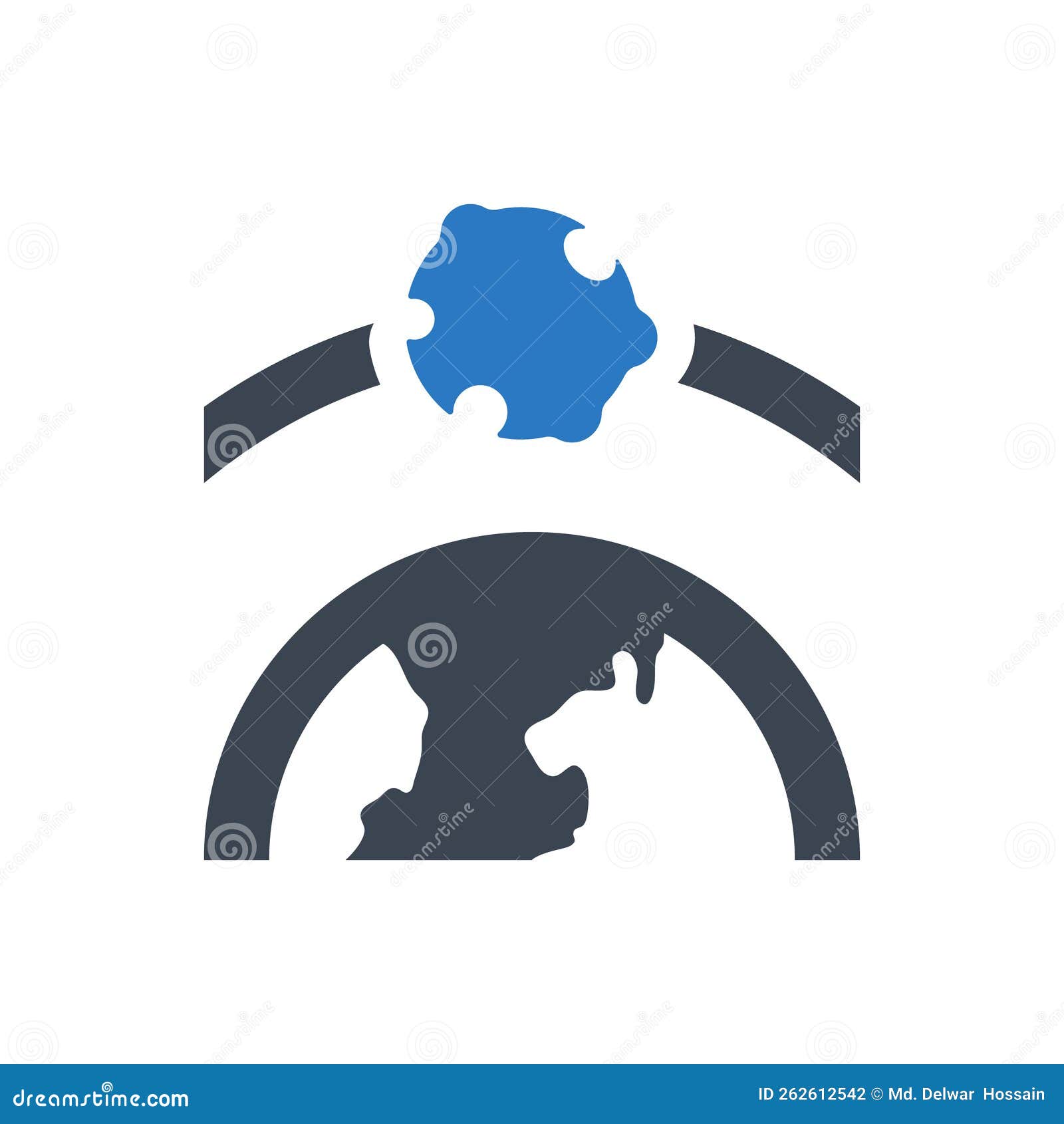 Planet orbit icon stock vector. Illustration of symbol - 262612542