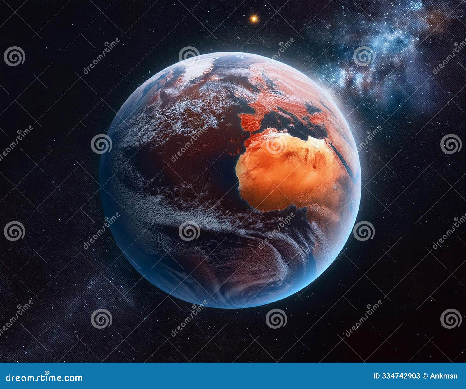 Planet and Outer Space Featuring Elements Like Planetary Surfaces ...