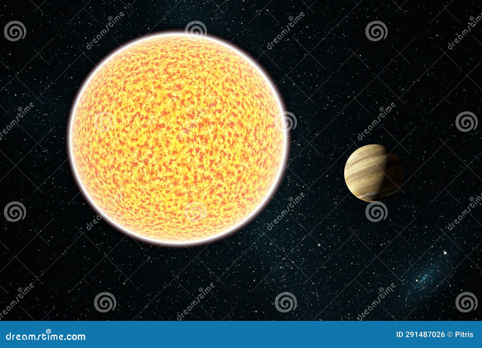 Planet Outside Our Solar System. Exoplanet and Exoplanetary System ...