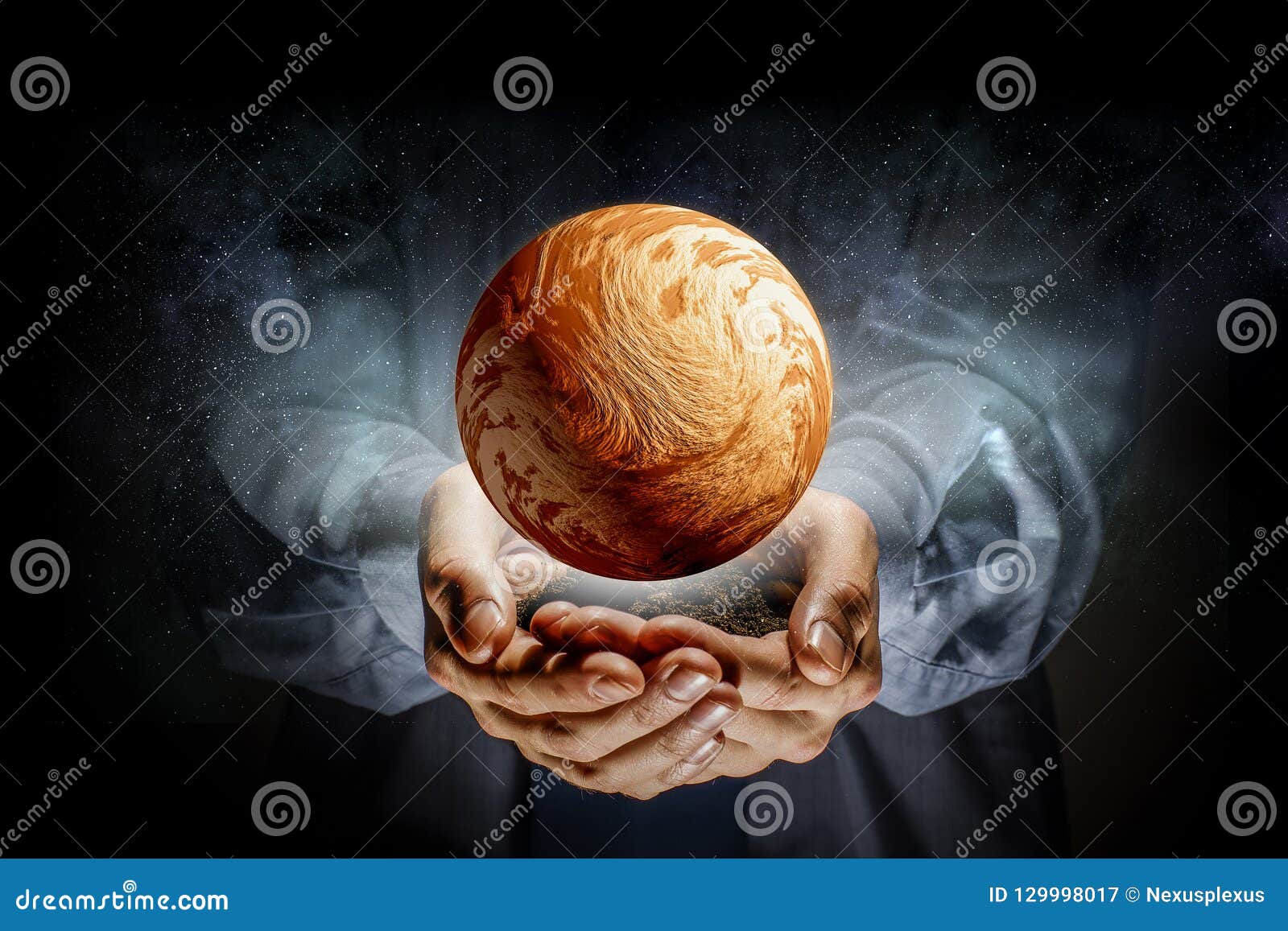 Planet on palm stock image. Image of earth, planet, finger - 129998017