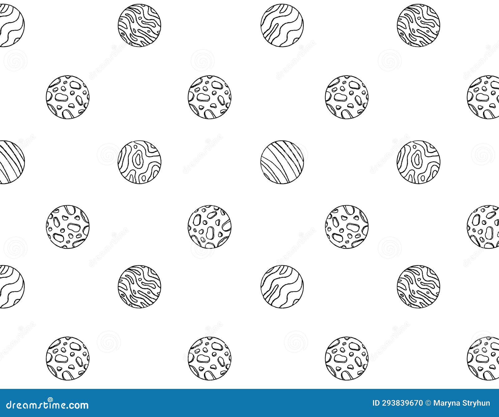 Planet Pattern, on a Transparent Background. Stock Vector ...