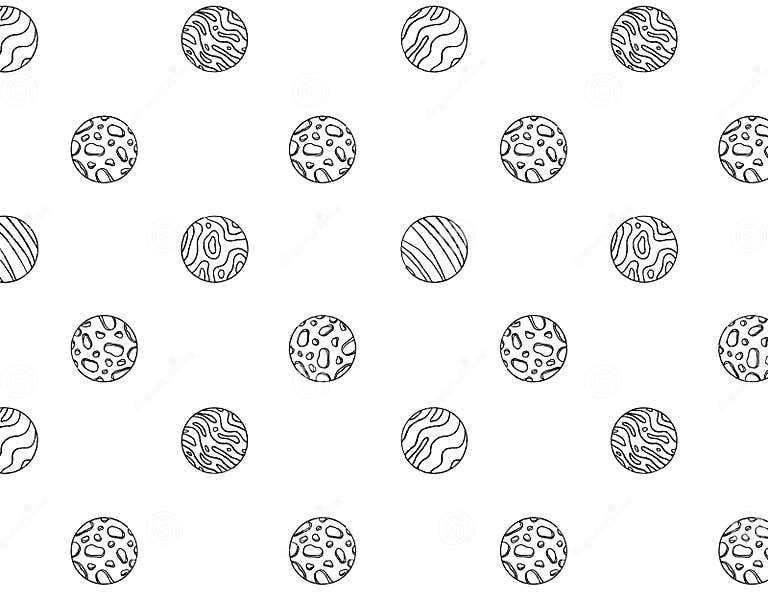 Planet Pattern, on a Transparent Background. Stock Vector ...