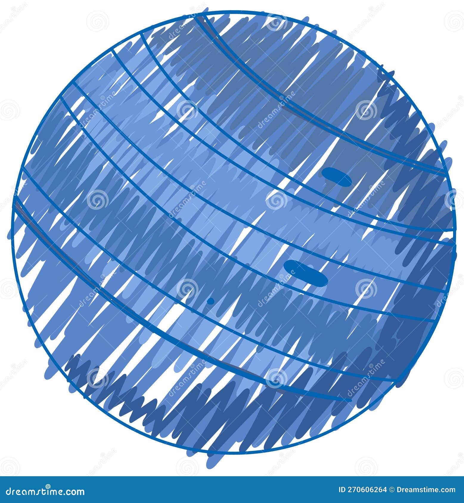 Planet Pencil Colour Child Scribble Style Stock Vector - Illustration ...