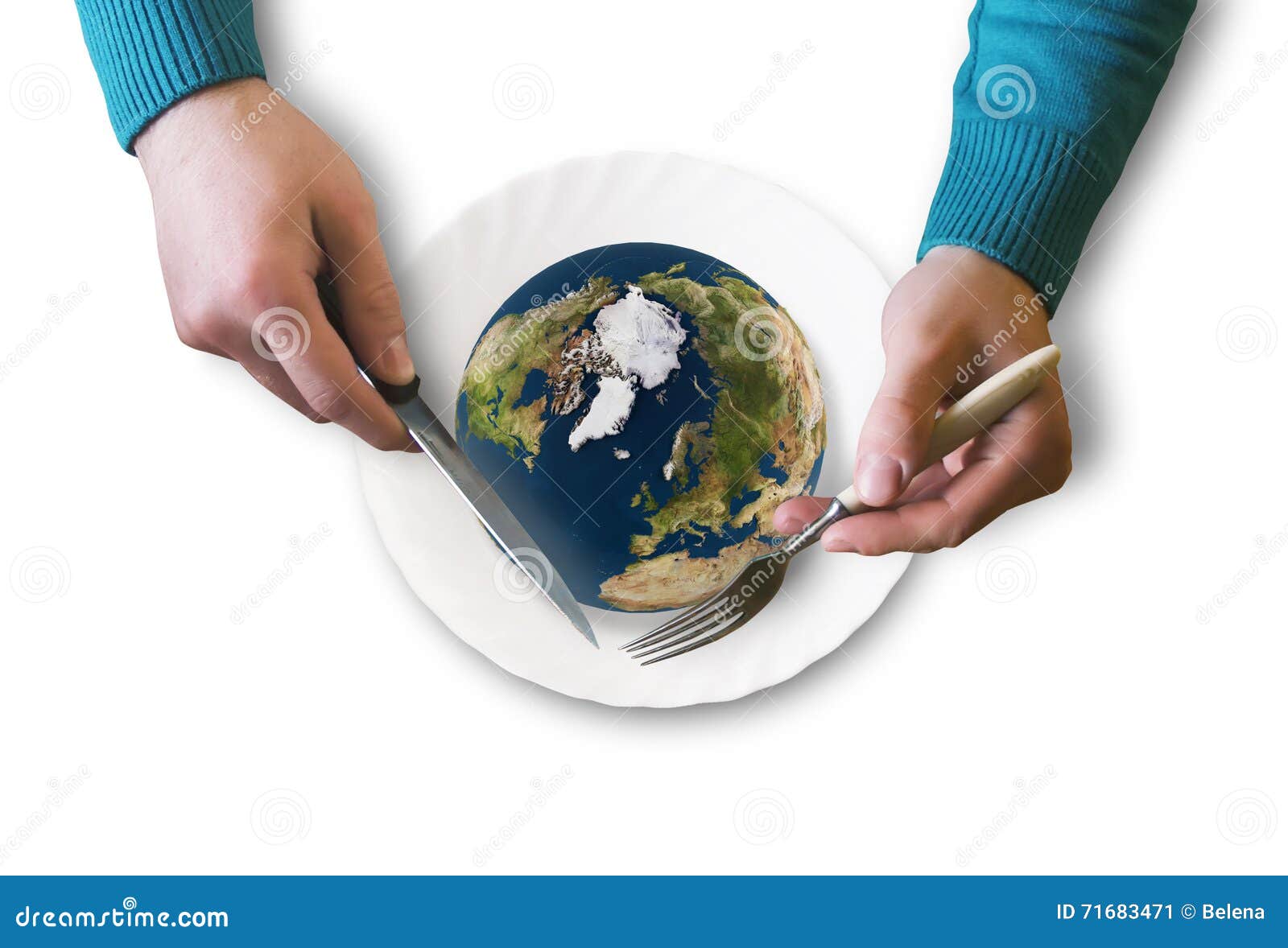 Planet on a platter stock illustration. Illustration of eating - 71683471