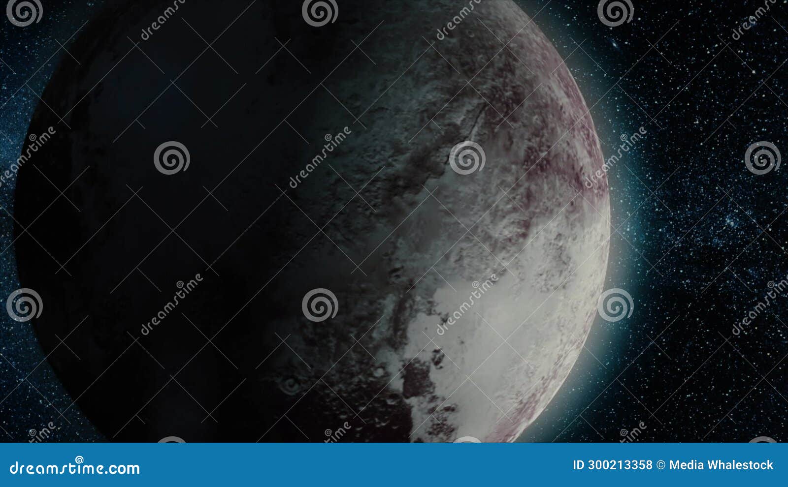 Planet Pluto. Beautiful 3d Animation of the Pluto Planet Rotates with ...