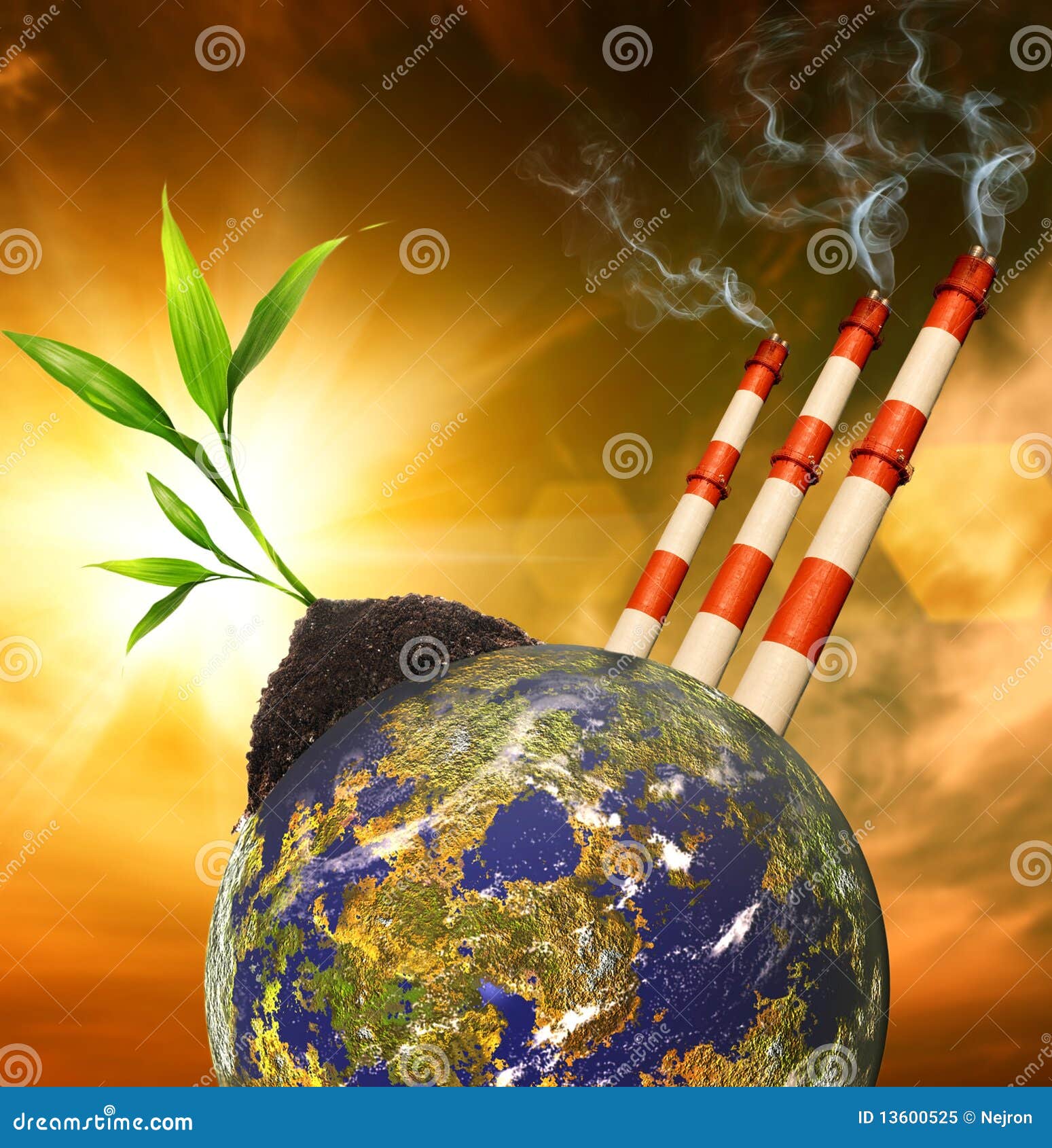 Planet pollution stock image. Image of botanical, bamboo - 13600525