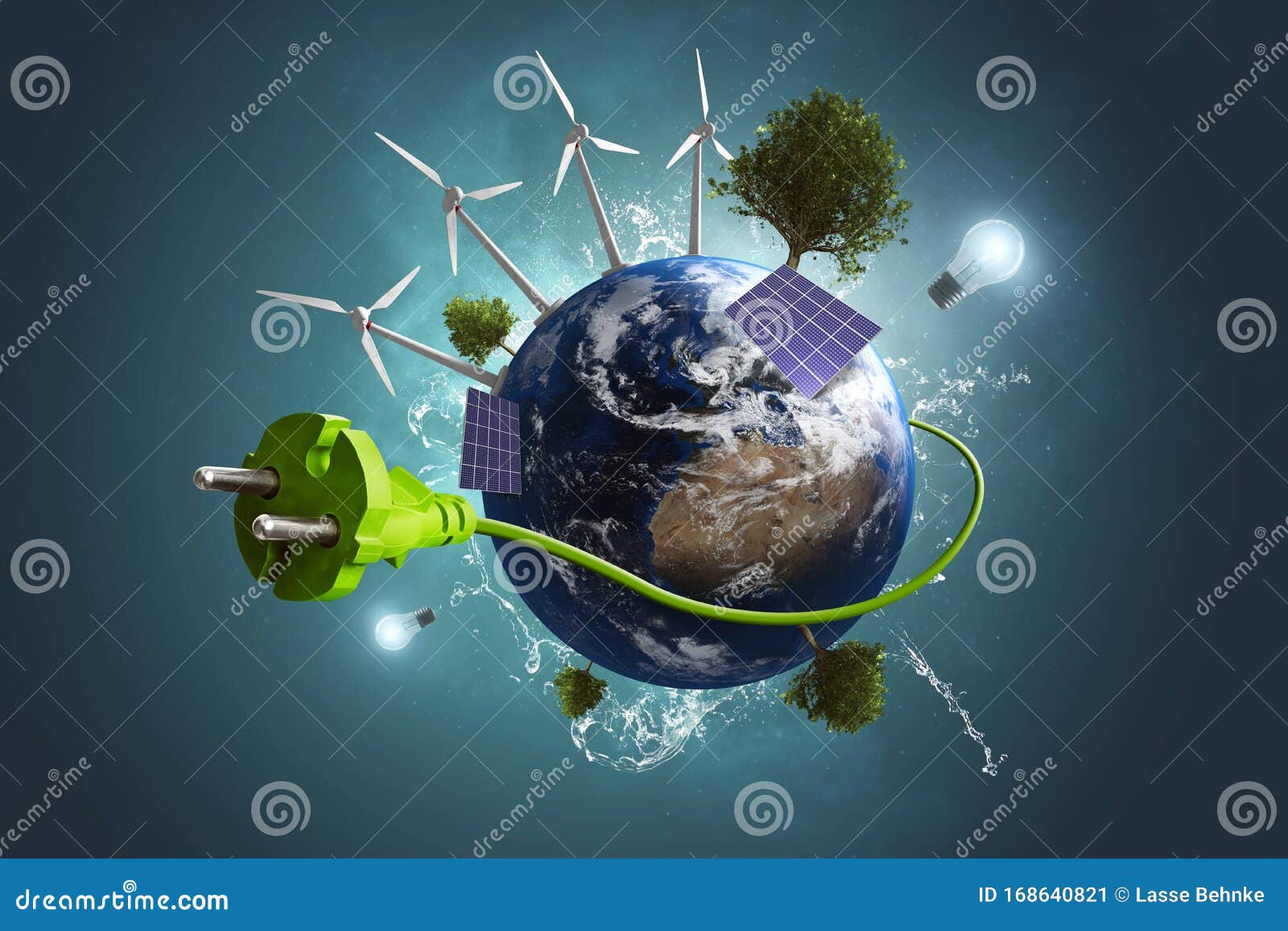 Green energy stock illustration. Illustration of electricity - 168640821
