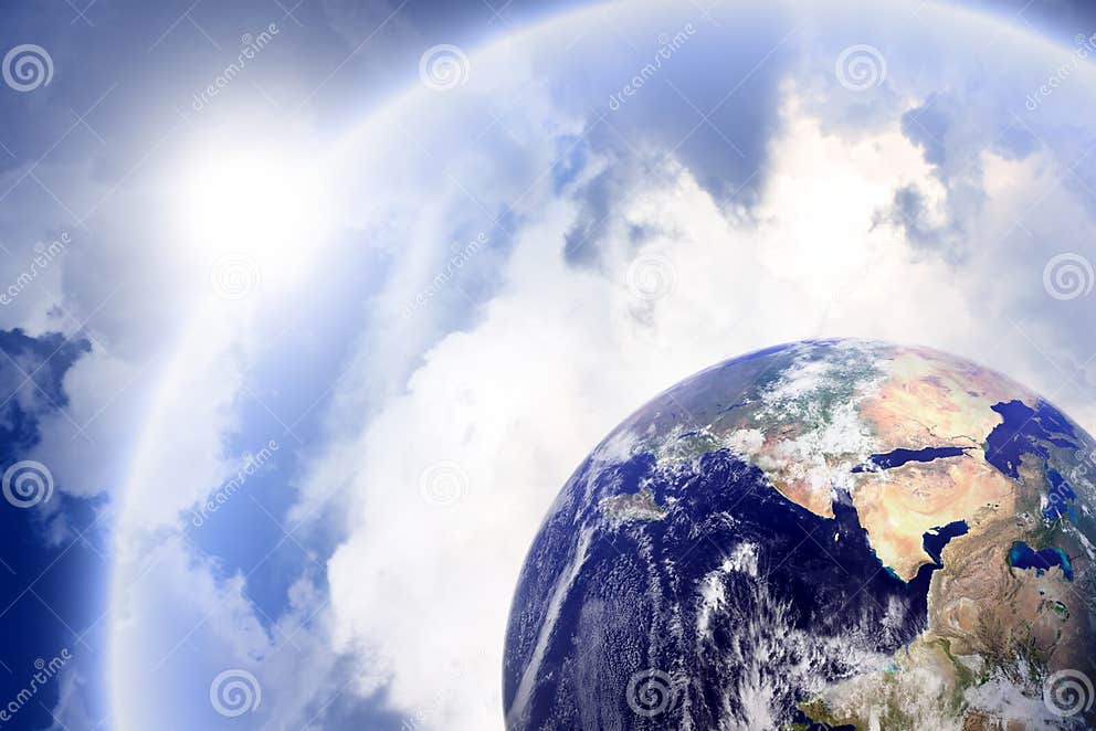Planet with Protective Shield Stock Photo - Image of beautiful, nature ...