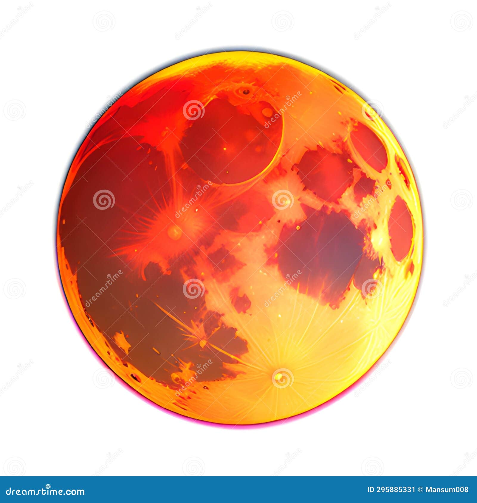 Planet with Red Blood. Planet with the Sun Stock Illustration ...