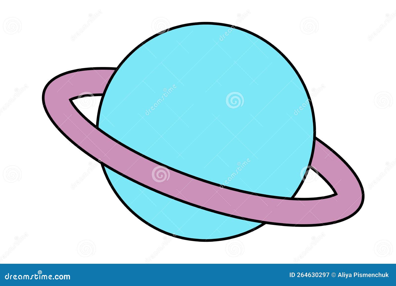 A Planet with a Ring Around Stock Vector - Illustration of icon ...