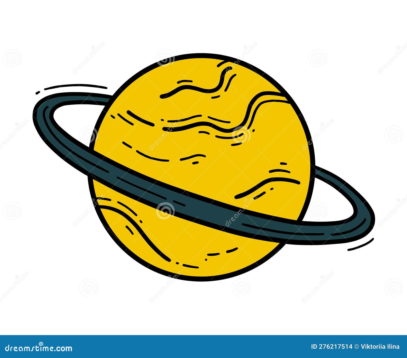 Planet with a Ring Vector Icon in Cartoon Style Stock Vector ...