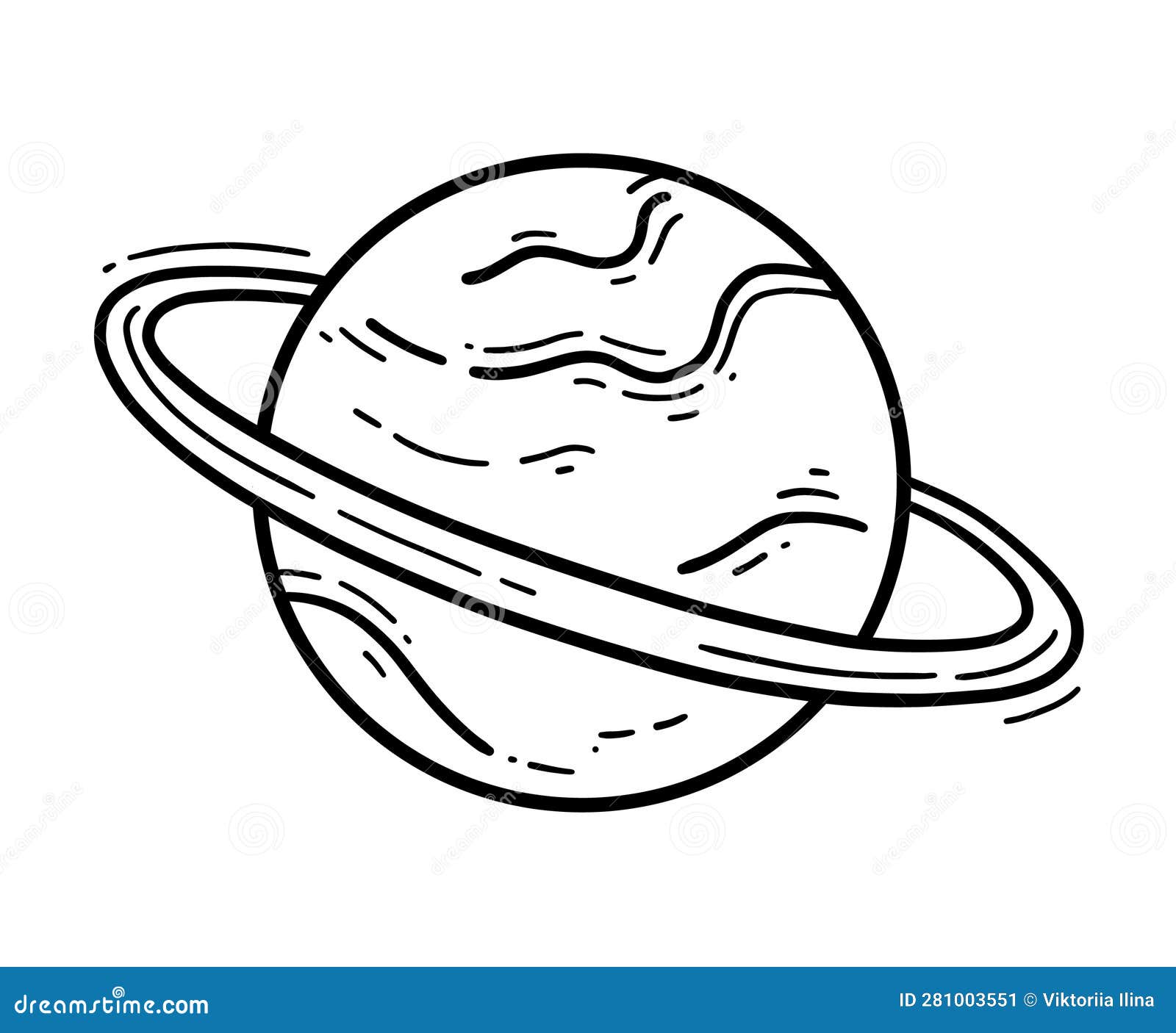 Planet with a Ring Vector Icon in Cartoon Style Stock Vector ...