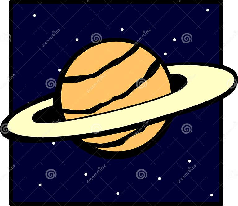 Planet with Ring Vector Illustration Stock Vector - Illustration of ...