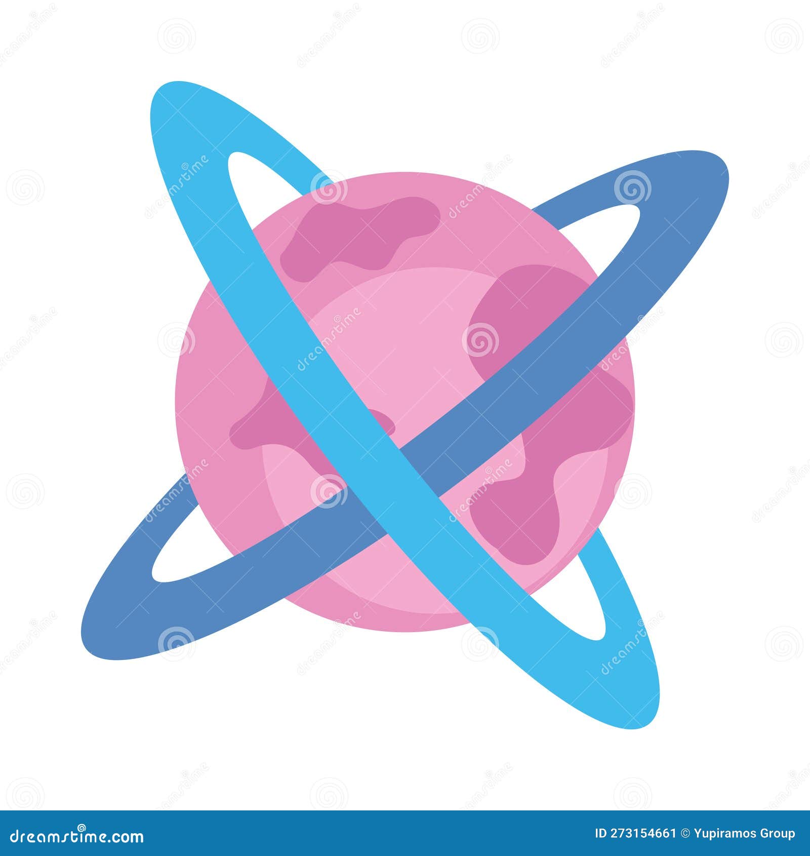 Planet and rings orbiting stock vector. Illustration of isolated ...