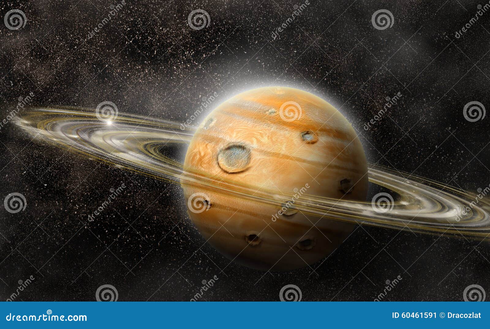 Planet with rings system stock illustration. Illustration of abstract ...